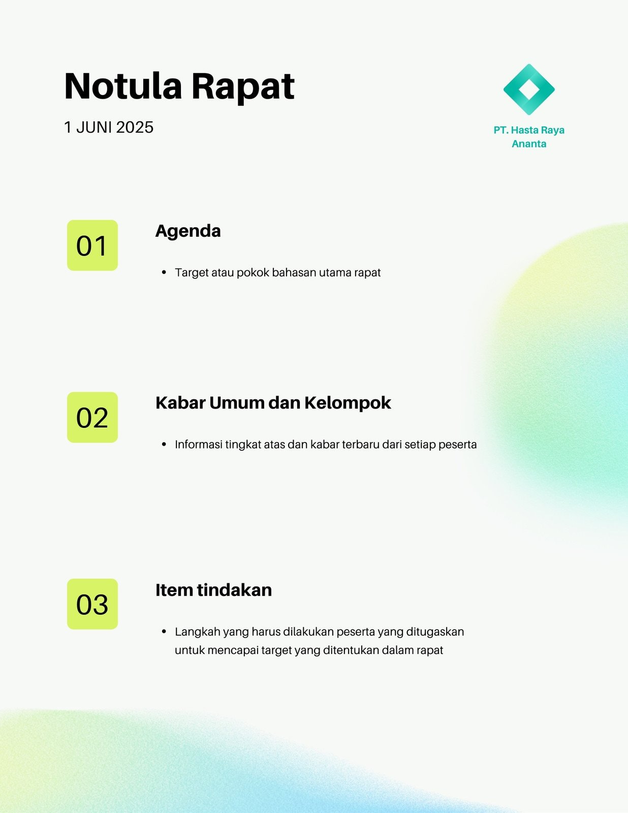 Membuat Notulen Rapat Online Gratis | Canva