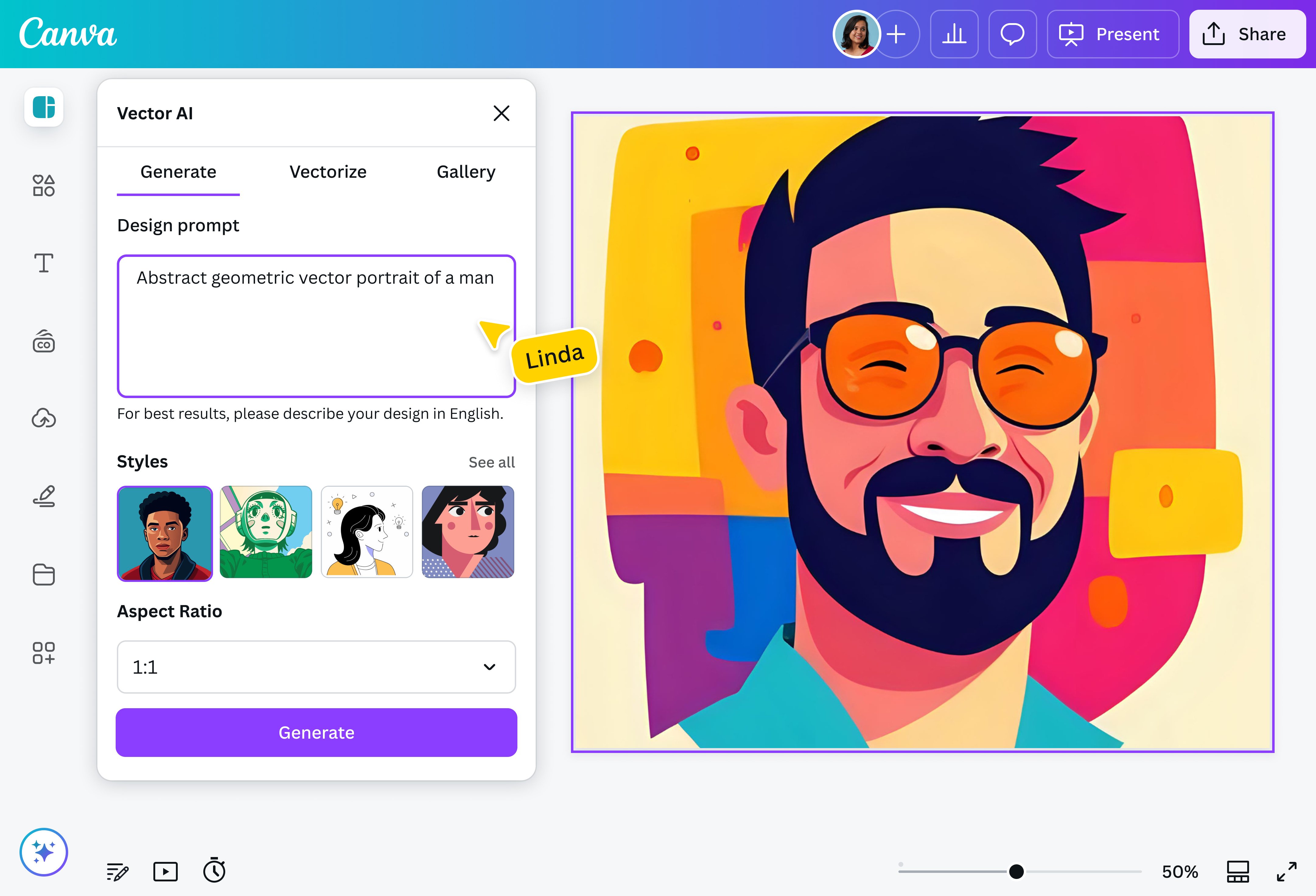 AI Vector Generator | KI-Vektorgrafik erstellen | Canva