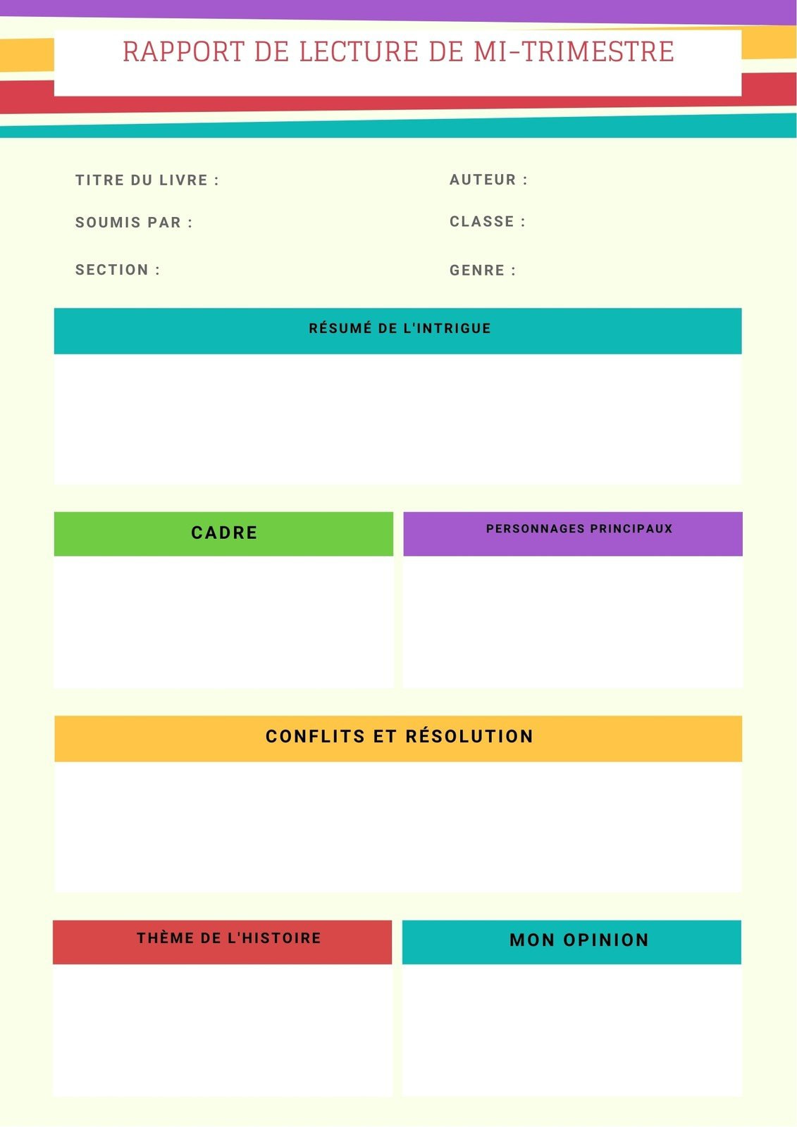 Faire un bulletin scolaire gratuite - facile & en ligne | Canva