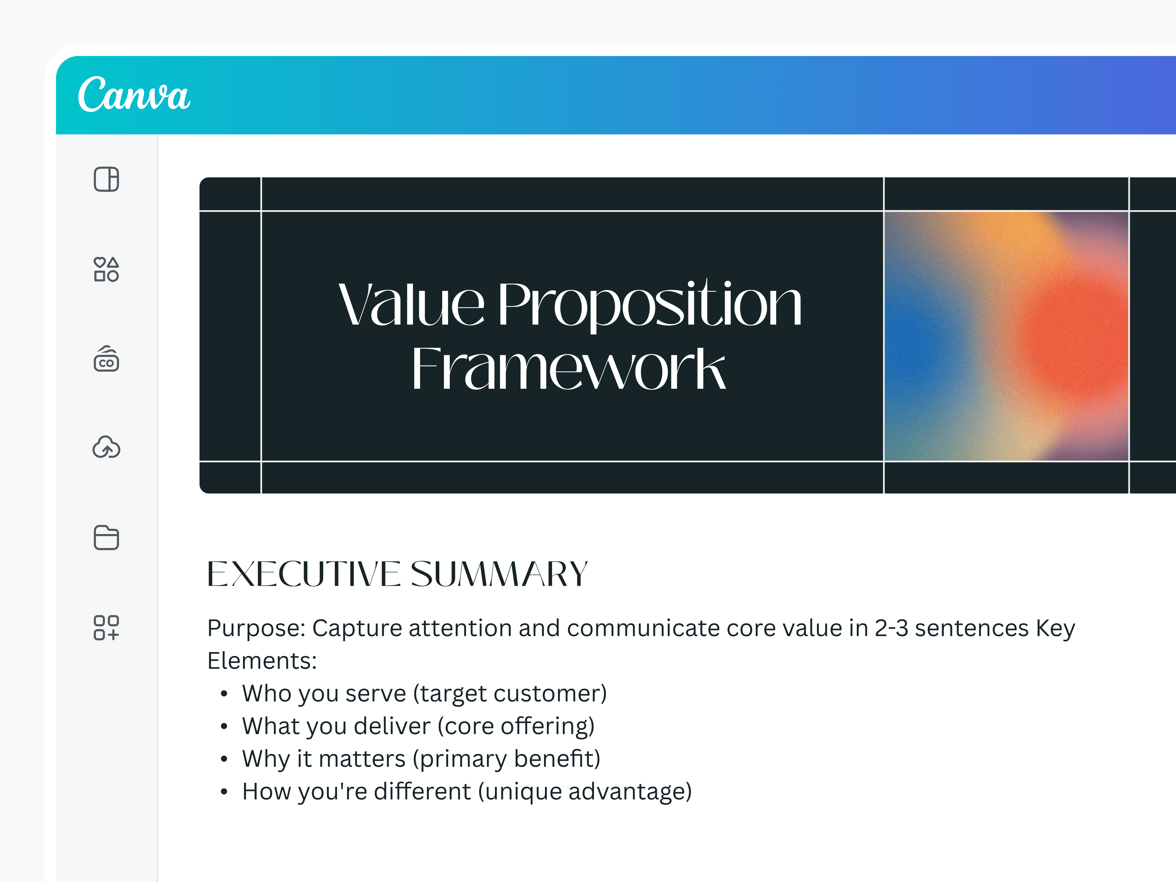 O que é uma proposta de valor? (Exemplos e modelos) | Canva