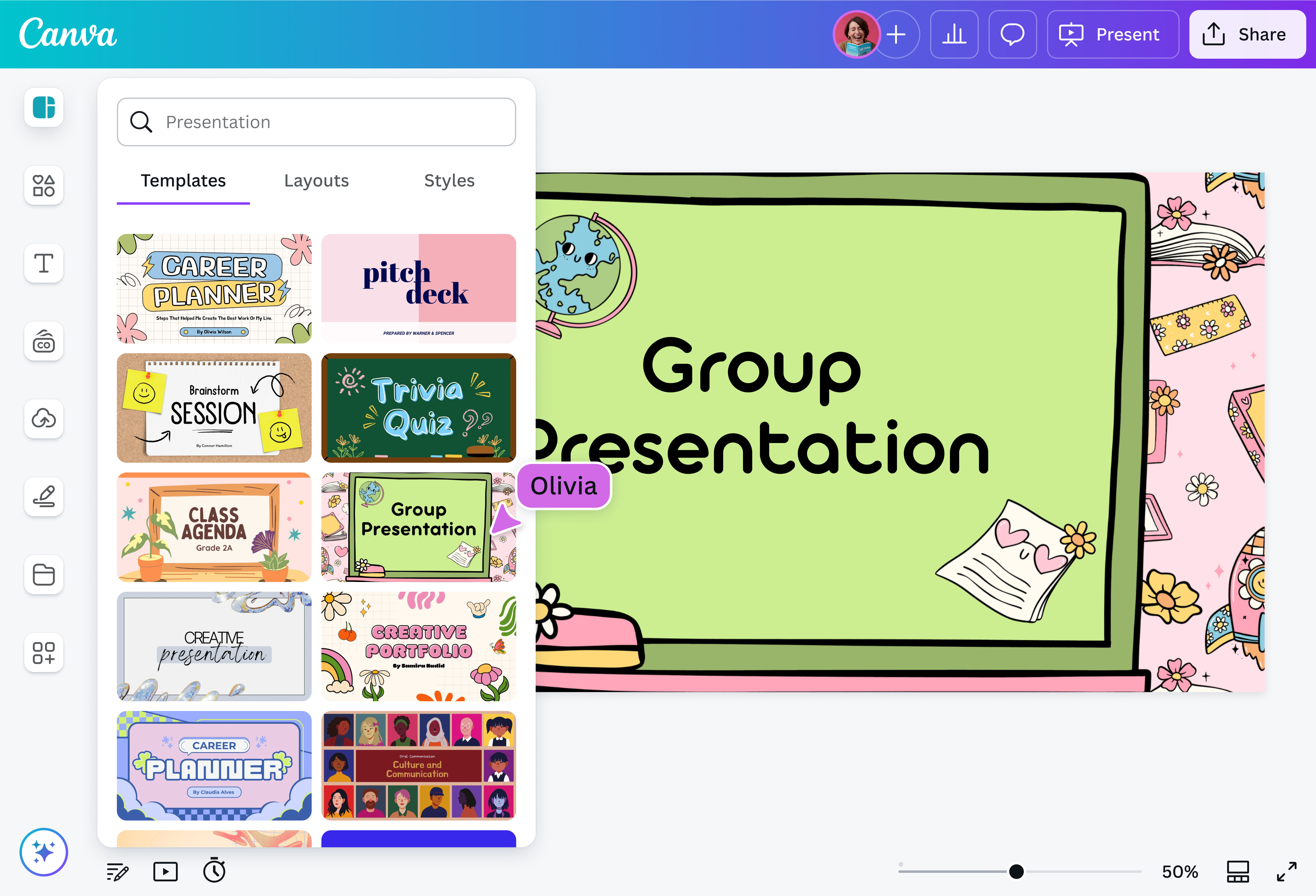 Apresentações do Canva - Alternativa gratuita ao Google Slides | Canva