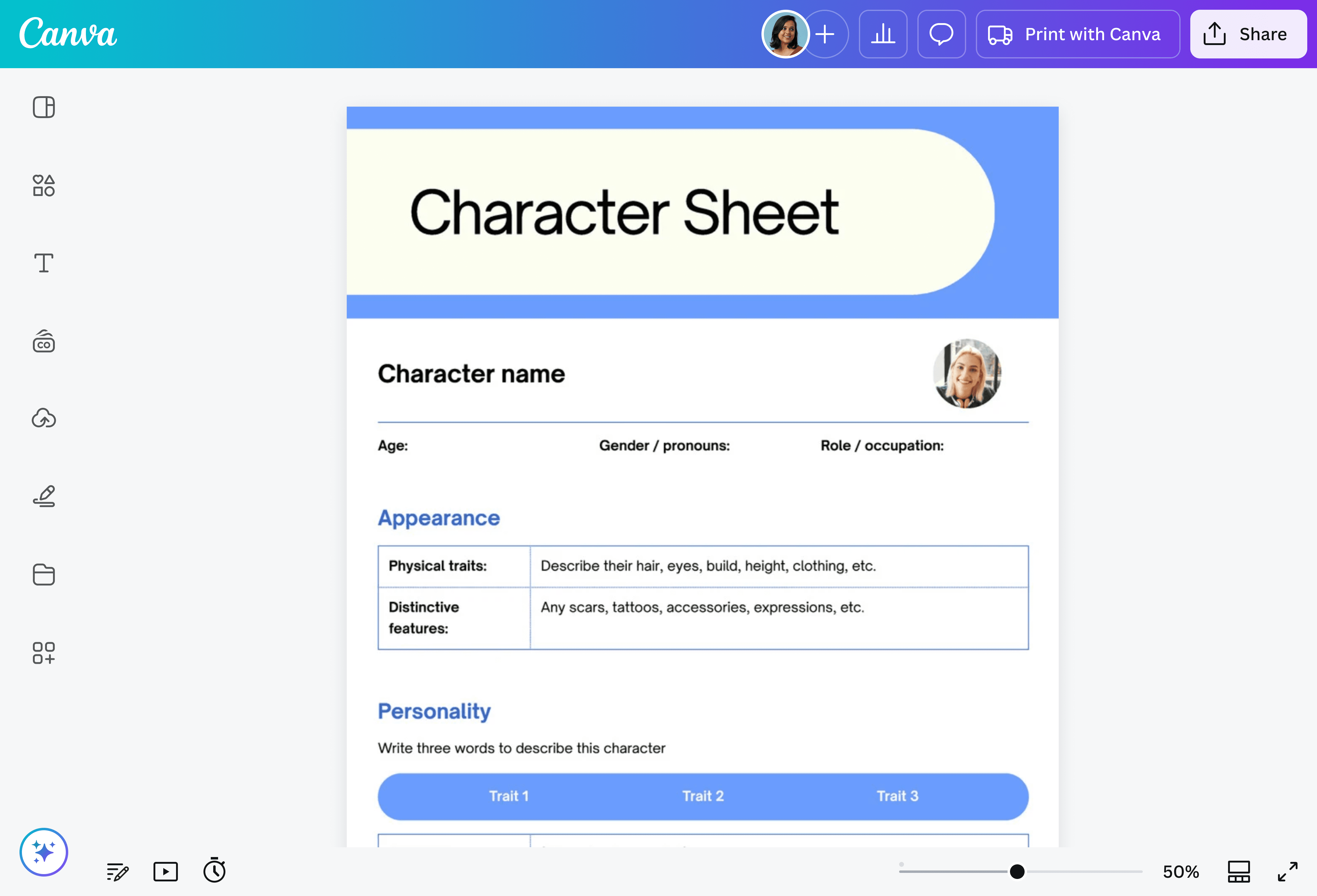What is a Character Sheet Template? (Examples and Tips) | Canva