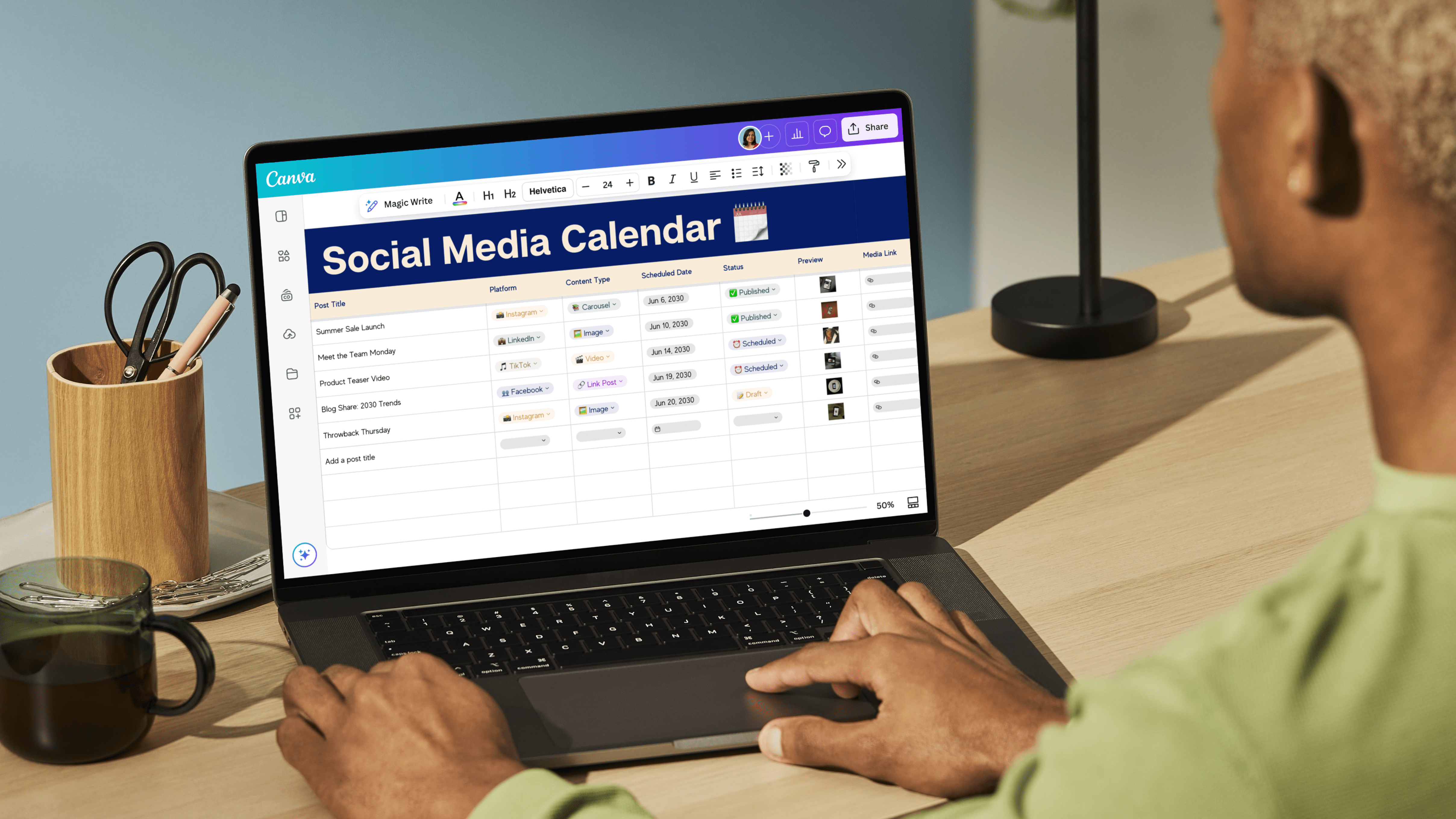 Social media calendar: Free templates and how-to guide | Canva
