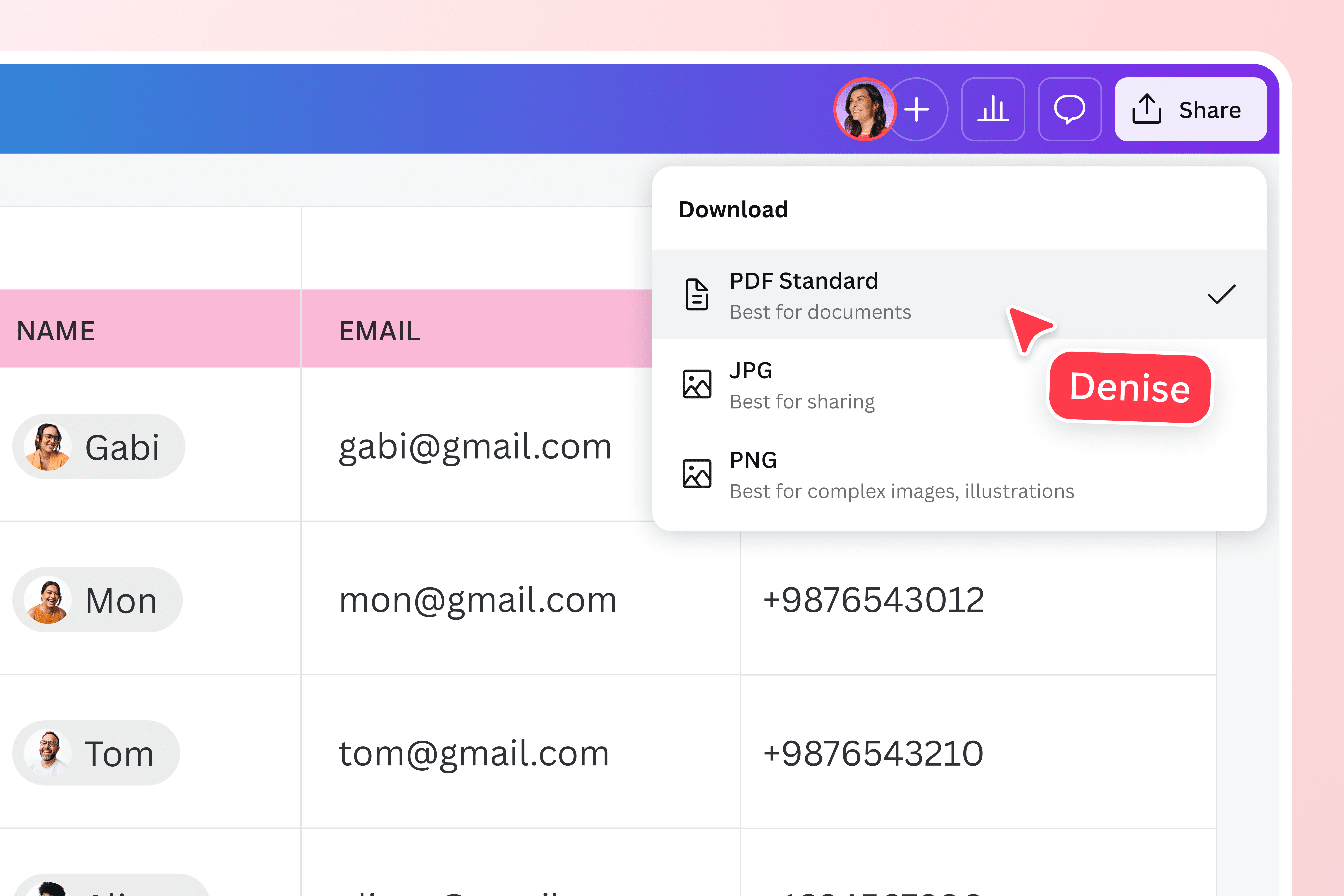 Free CSV viewer: Open and view CSV files online | Canva