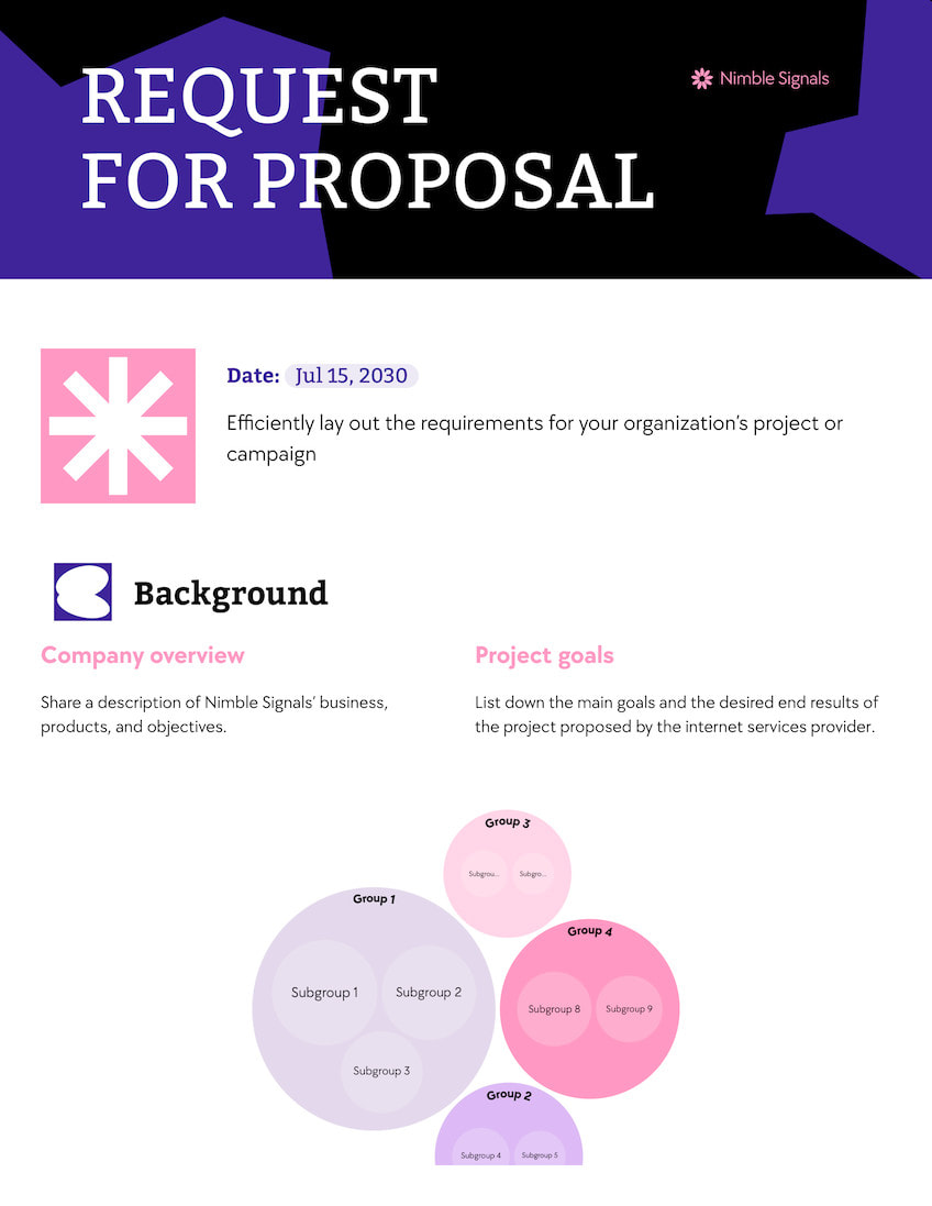 Request for Proposal: RFP Bedeutung & Vorlagen | Canva