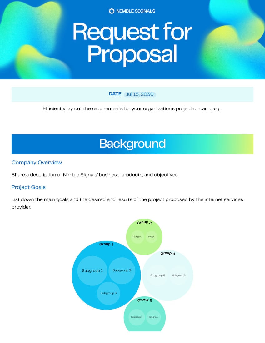 Request for Proposal: RFP Bedeutung & Vorlagen | Canva