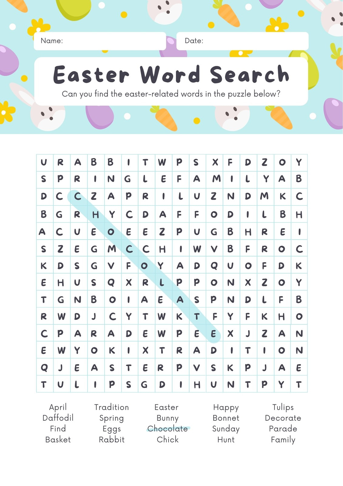 Free Word Search Maker – Make Your Own Word Search | Canva