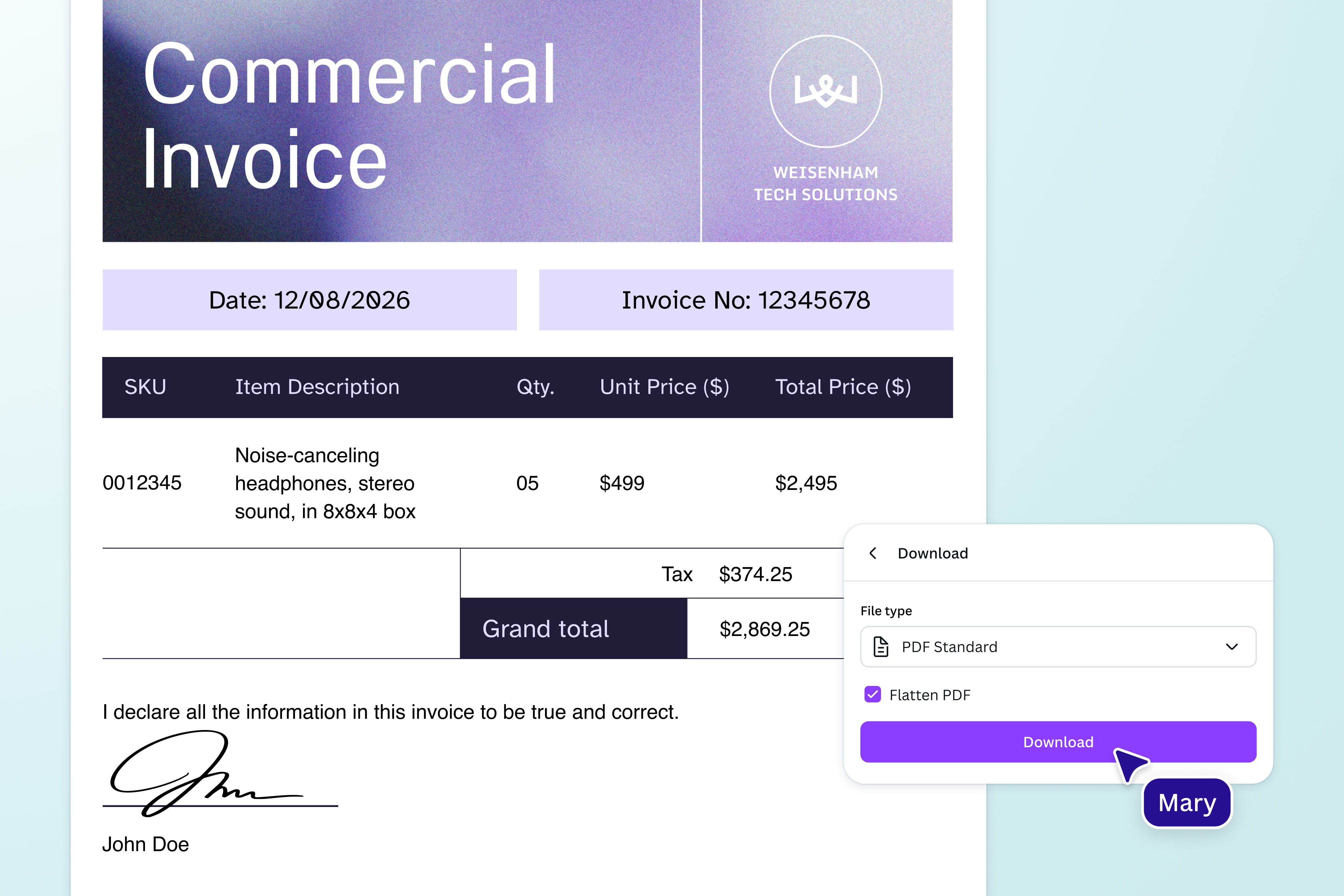 Flatten PDFs for free | Canva