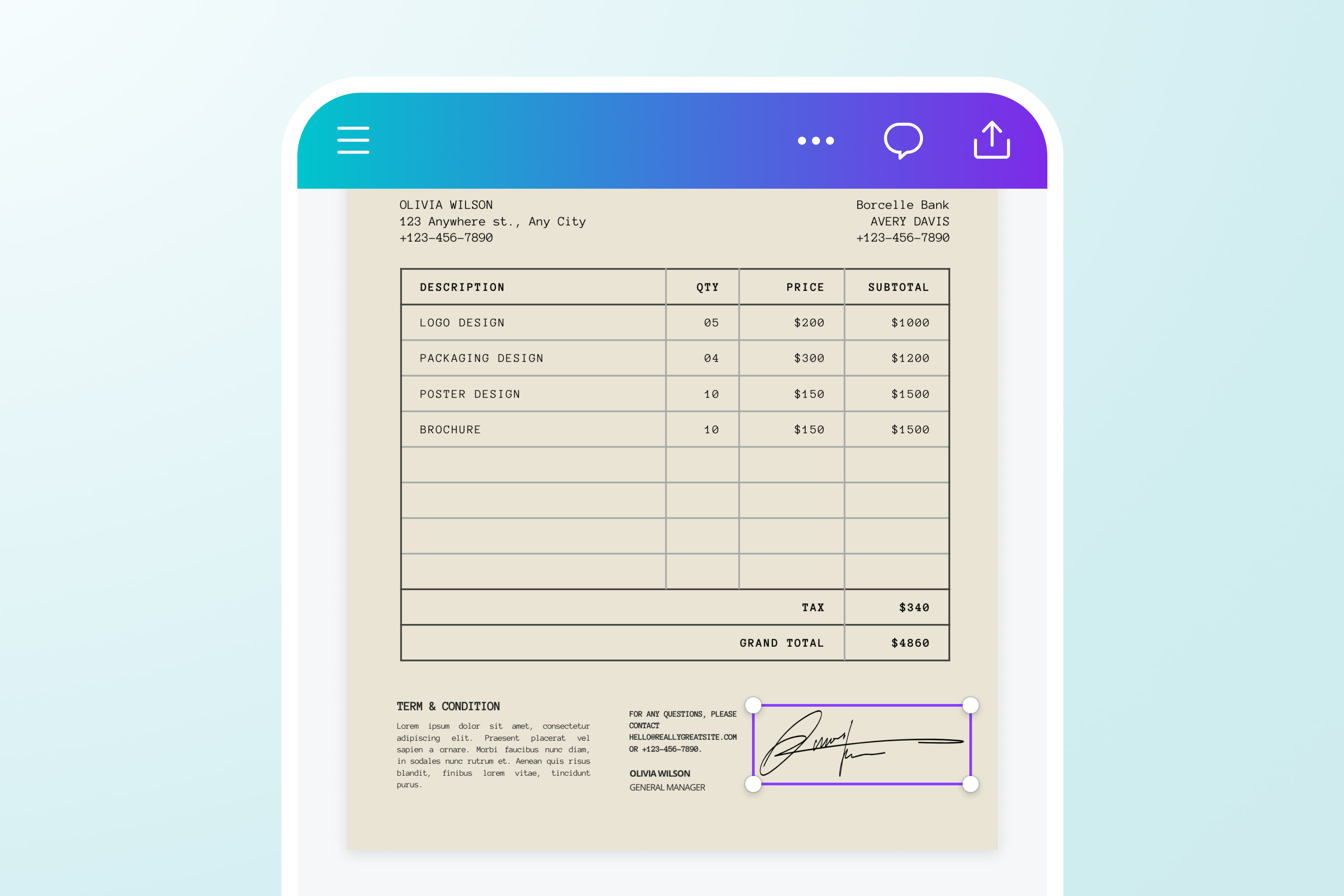 Sign PDFs online for free | Canva