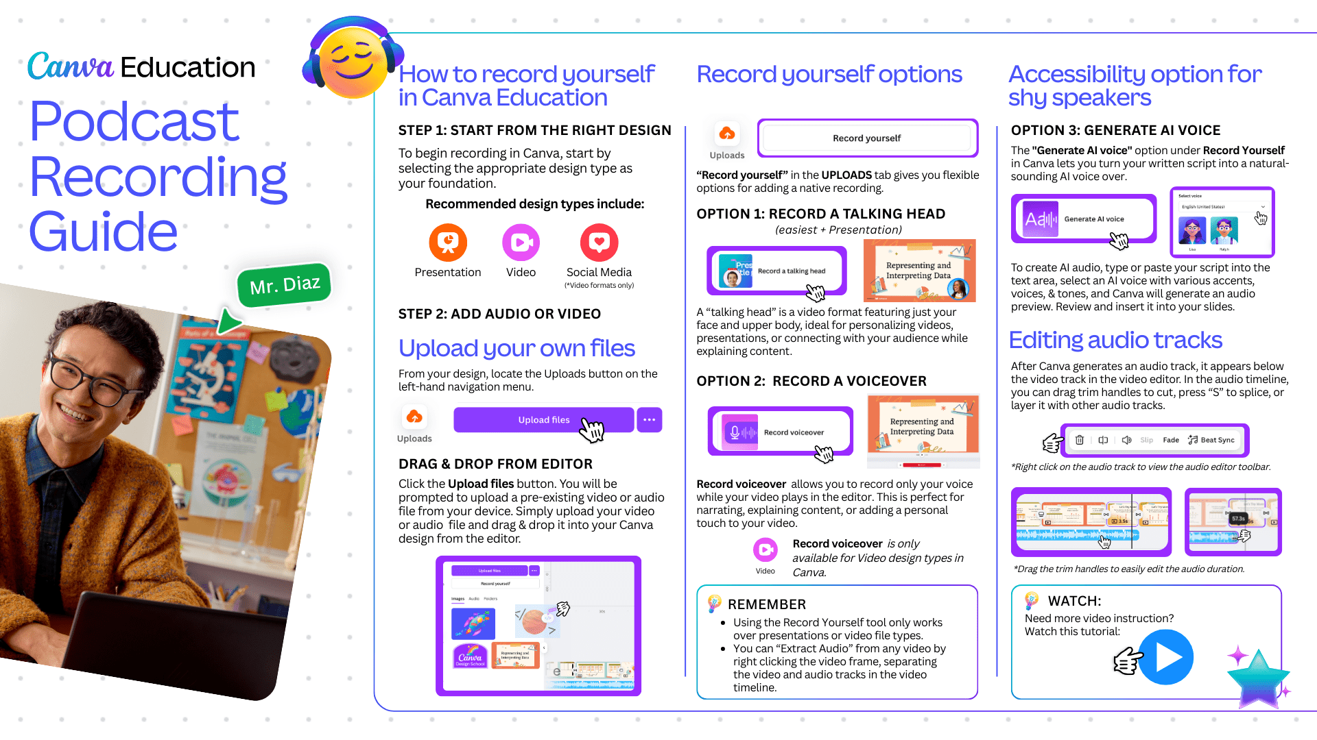 Canva Classroom Recipe: Creative writing meets podcasting