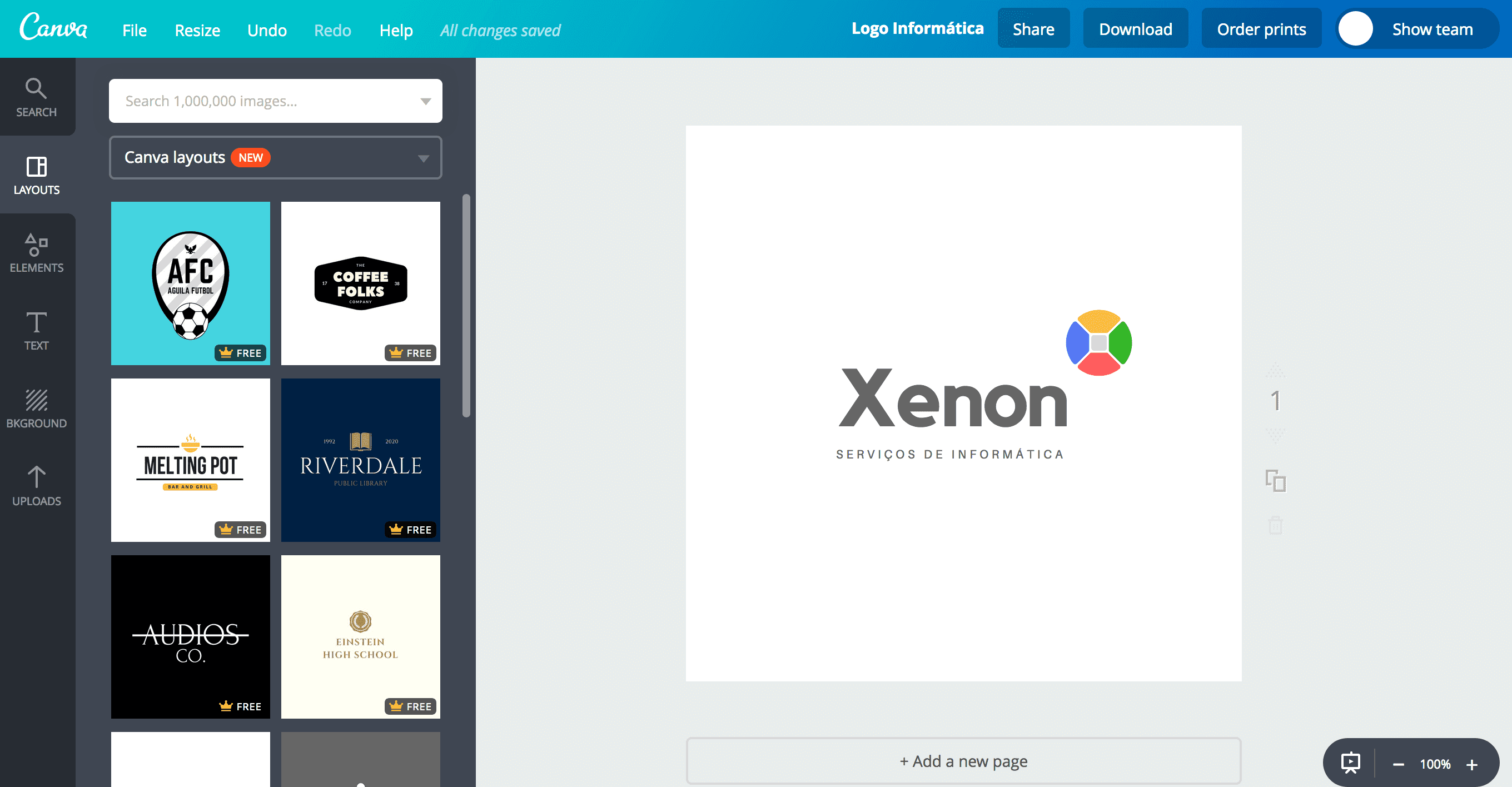 Criar logo de informática online - Canva