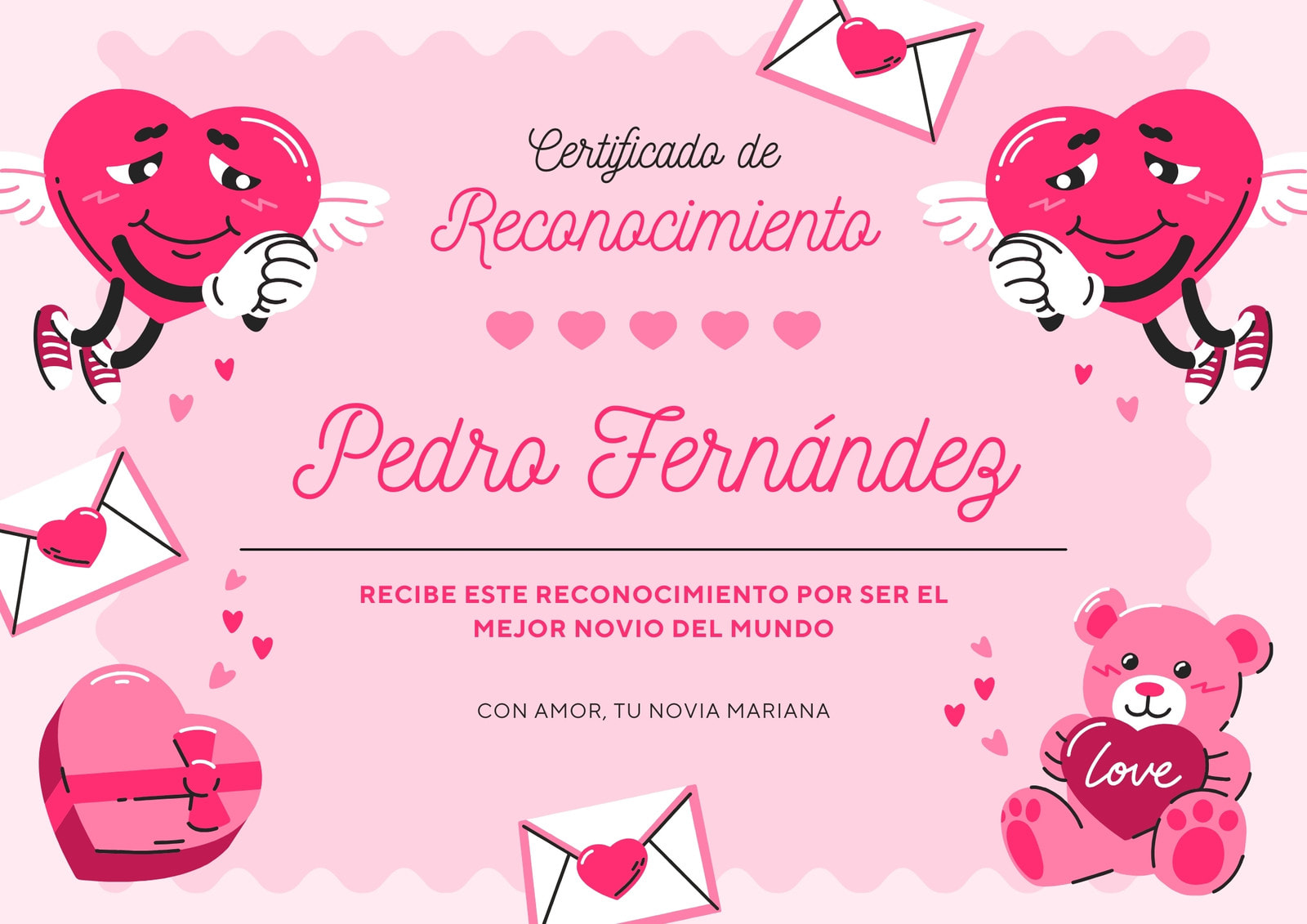 Crear diploma al mejor novio para editar e imprimir | Canva