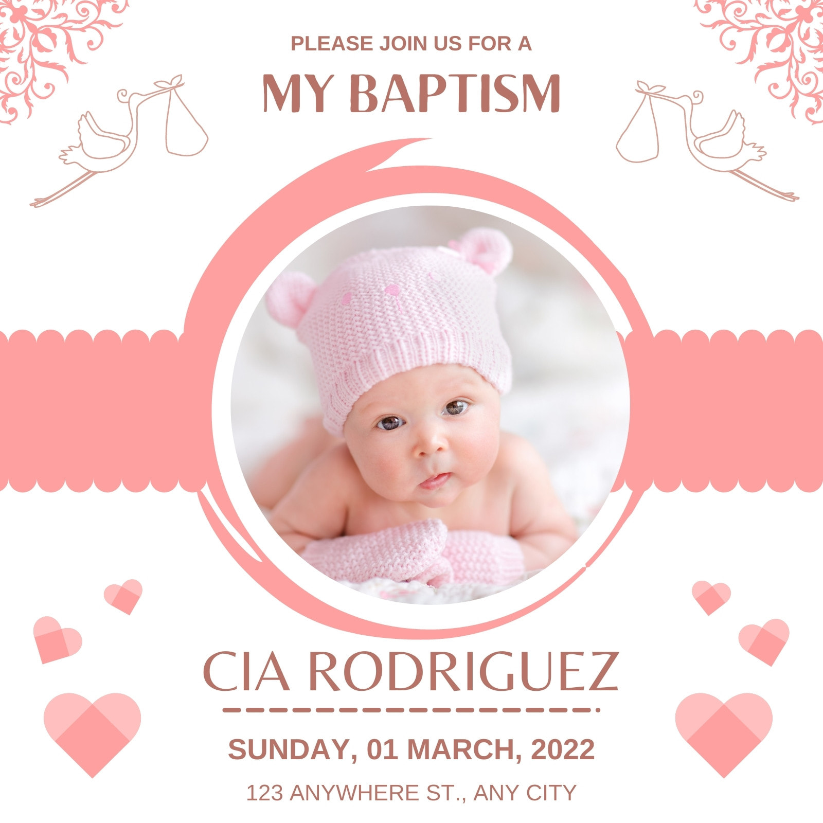 Create Your Own Baptism Invitation Personalised Christening & Baptism