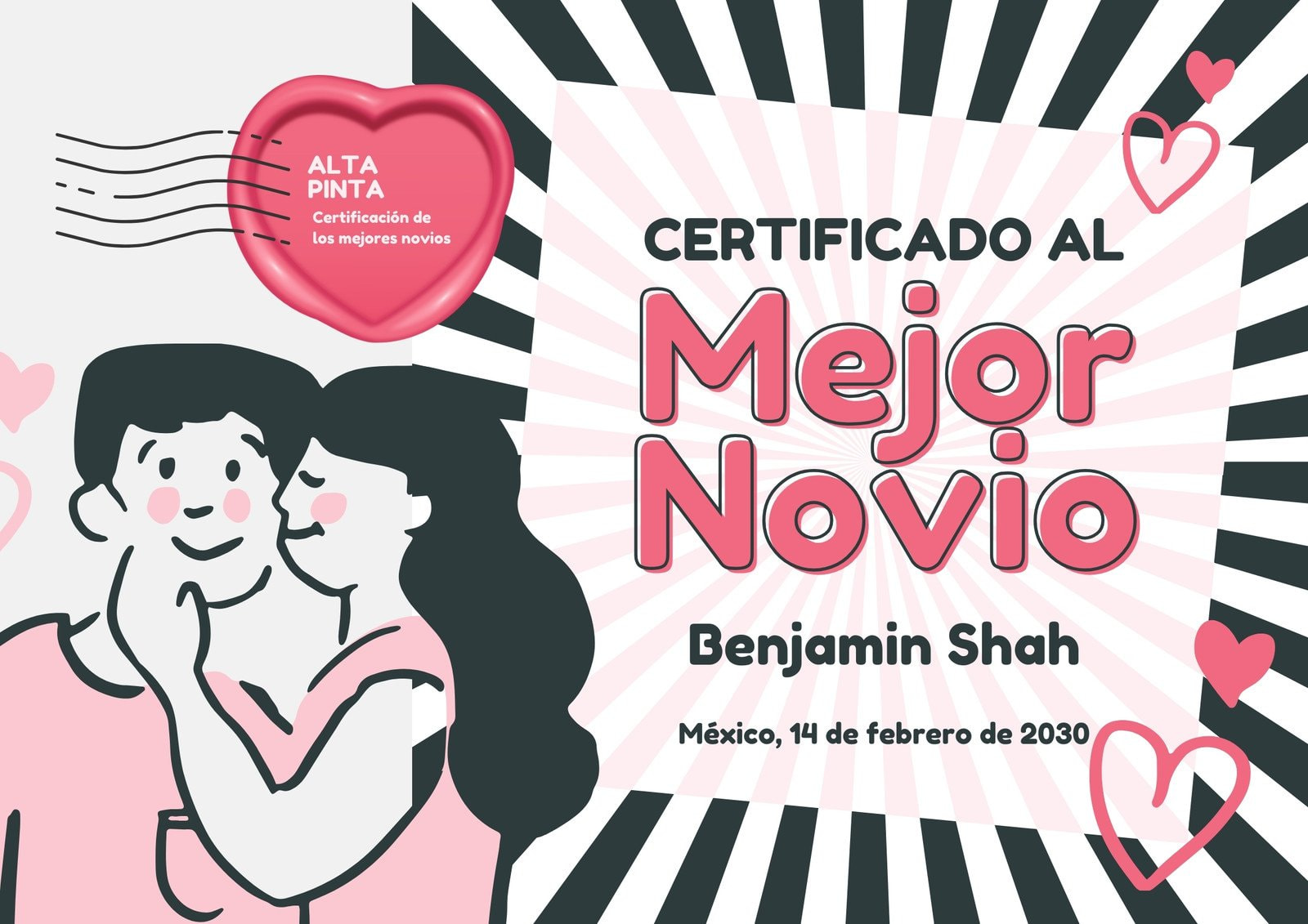 Crear diploma al mejor novio para editar e imprimir | Canva