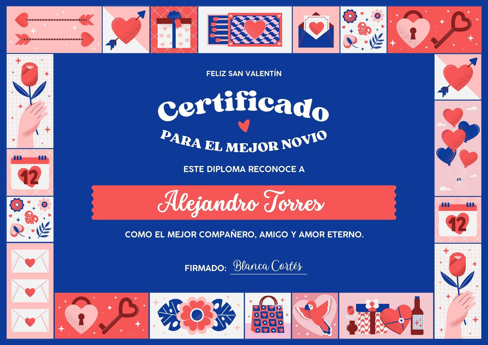 Crear diploma al mejor novio para editar e imprimir | Canva