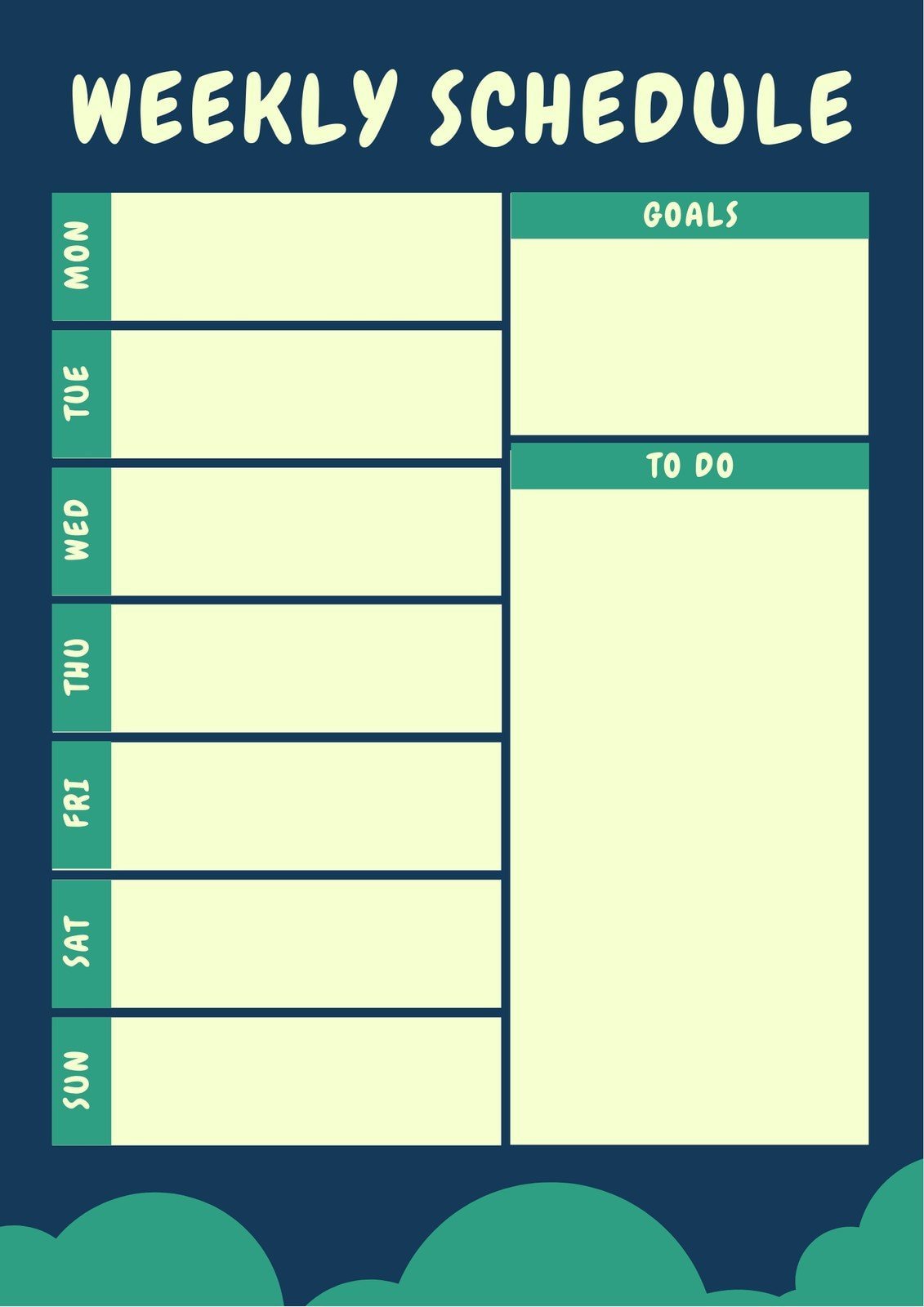 Mantente Al D a Con Un Horario Semanal Dise ado En Canva