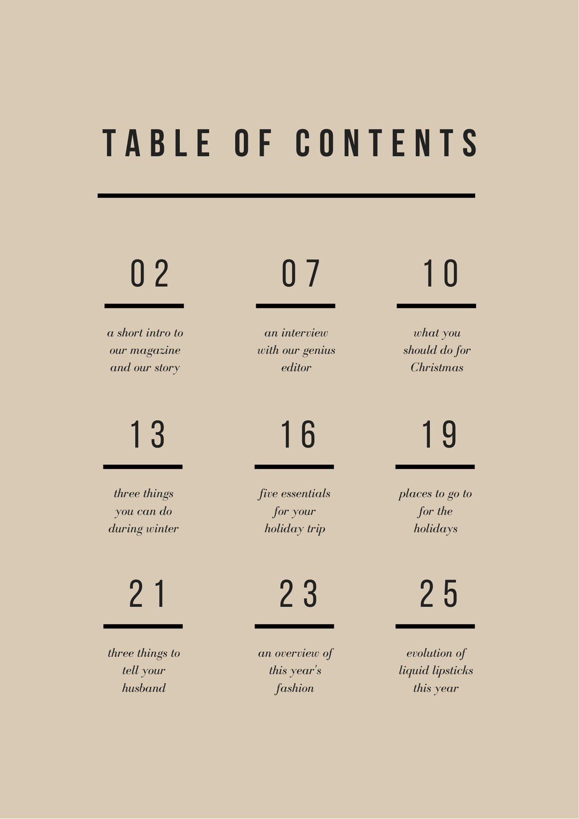Free Online Table Of Contents Maker Design A Custom Table Of Contents 