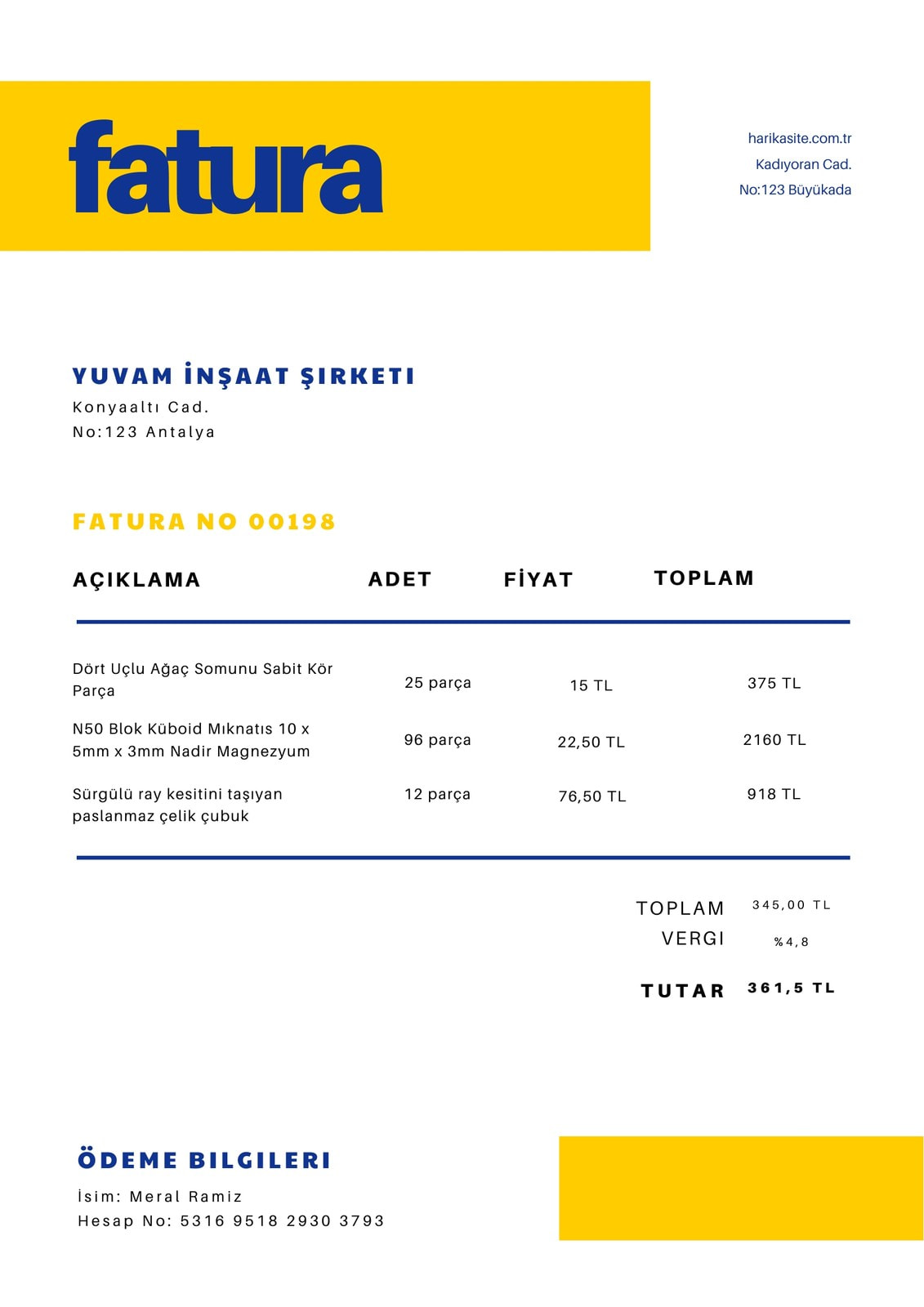 Fatura Tasarımı: 3 Adımda Fatura Dizaynı | Canva