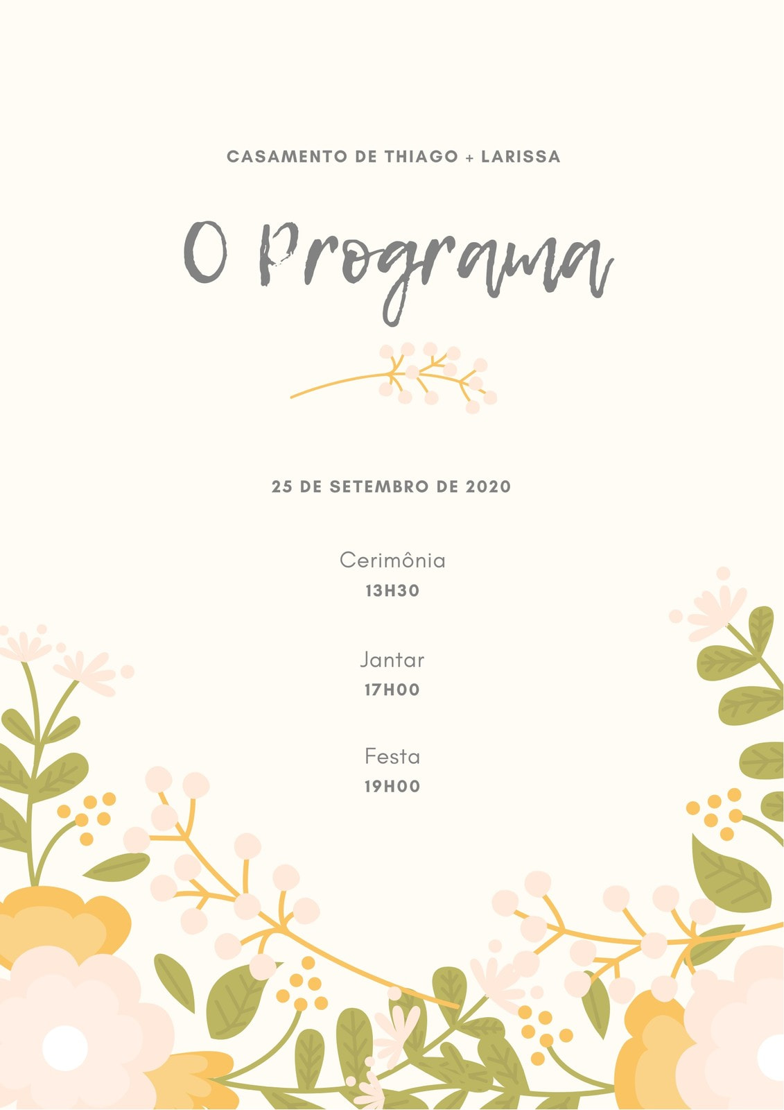 Como criar um programa de evento online - Canva