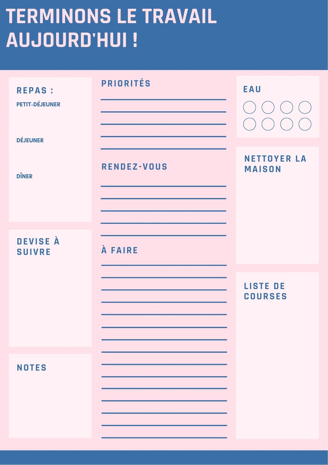 Créer Gratuitement Un Planning Journalier En Ligne Canva