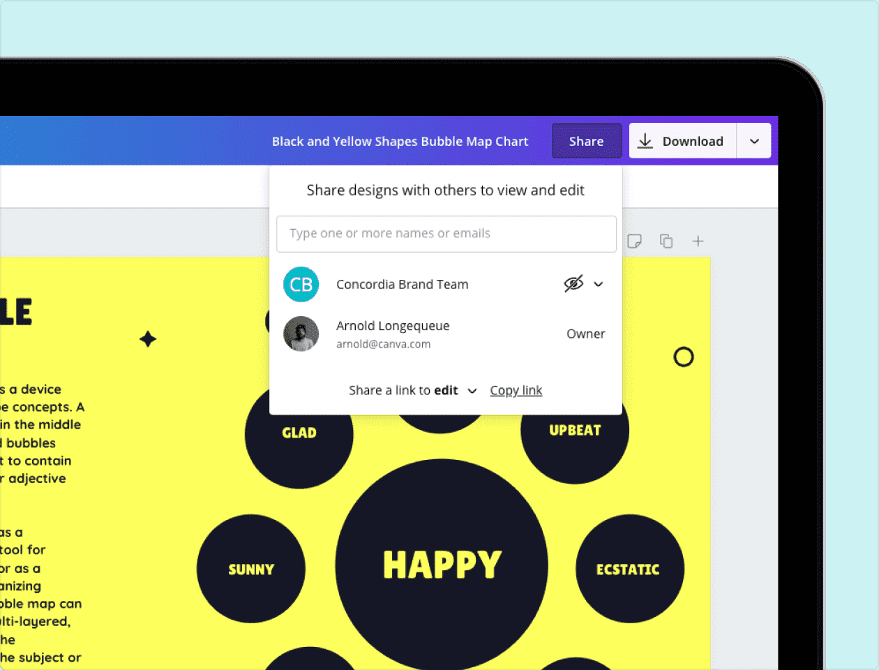 Créateur de carte cognitive en ligne & gratuit - Canva