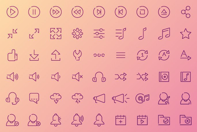 60 free outline icon sets perfect for contemporary designs