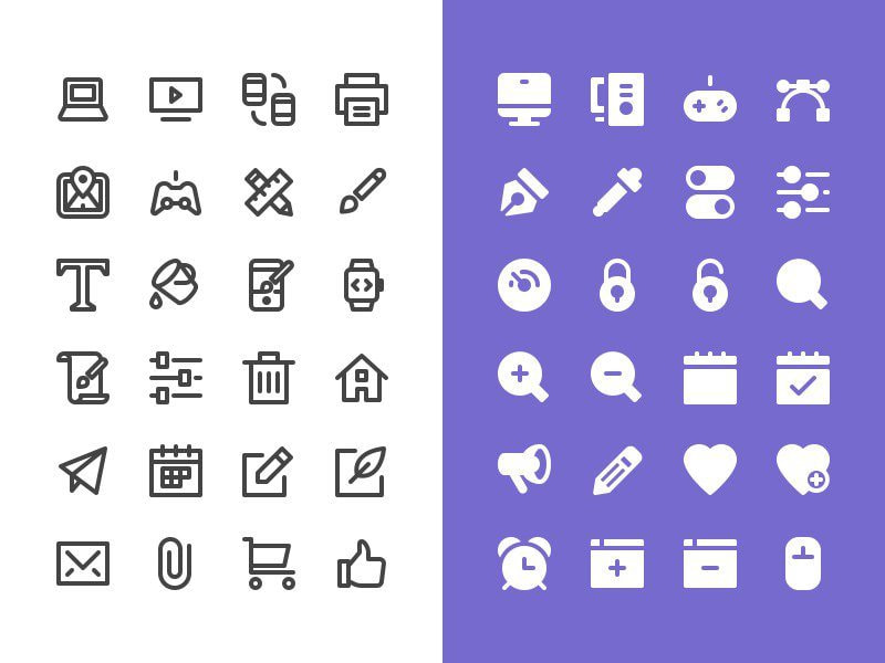 60 free outline icon sets perfect for contemporary designs