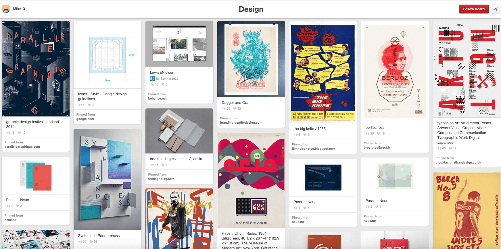 70 awesome design boards to follow on Pinterest