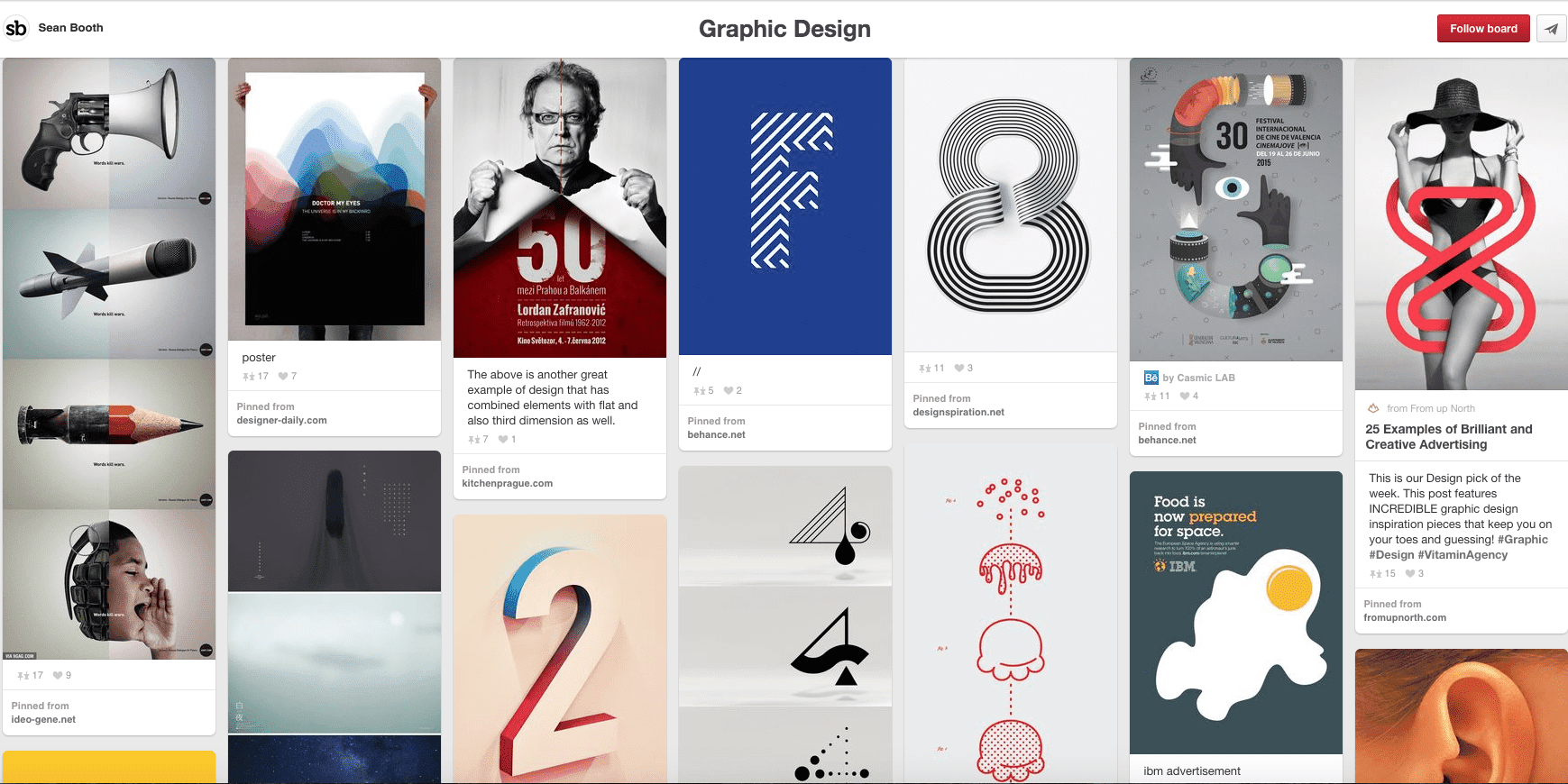 70 awesome design boards to follow on Pinterest