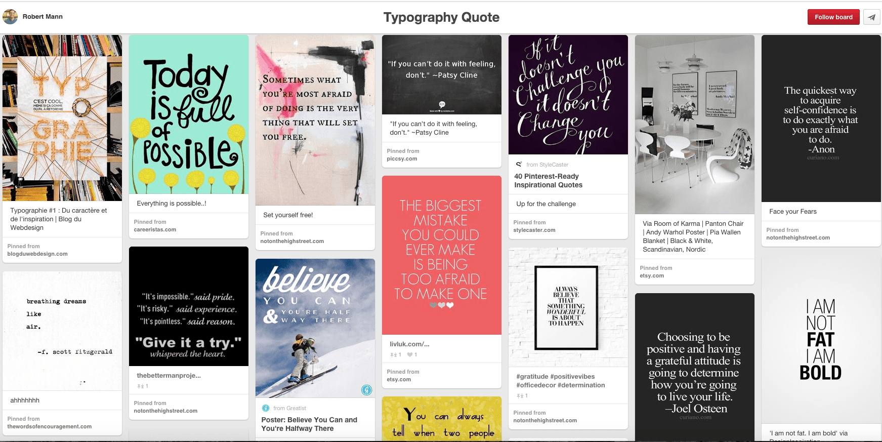 70 awesome design boards to follow on Pinterest