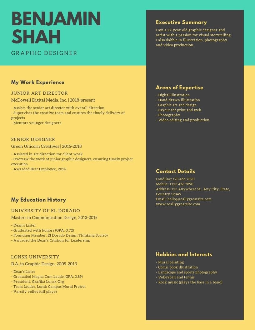 20 modern professional resume templates to try