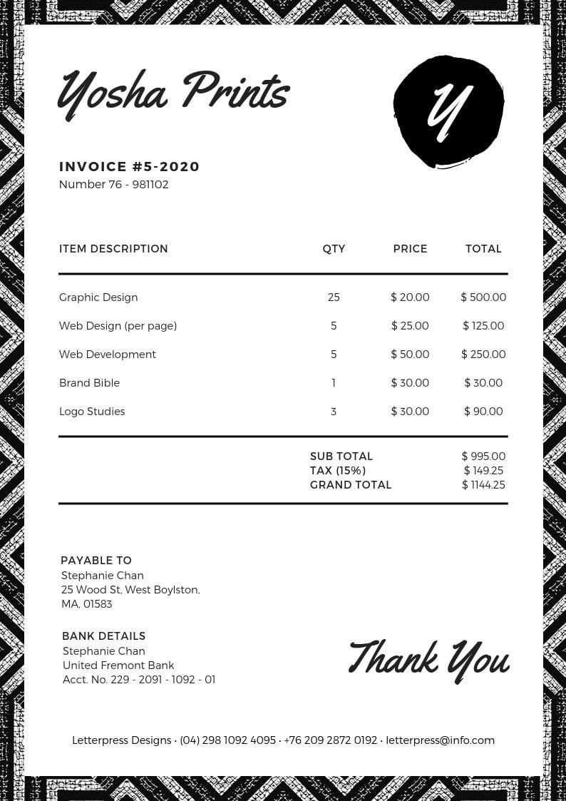 Invoice Design: 50 Examples To Inspire You