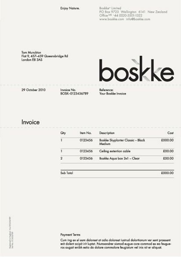 Invoice Design: 50 Examples To Inspire You