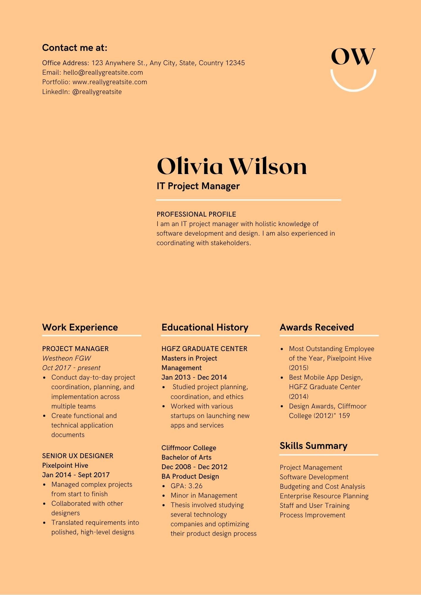 The Best Resume Format 2020 Canva