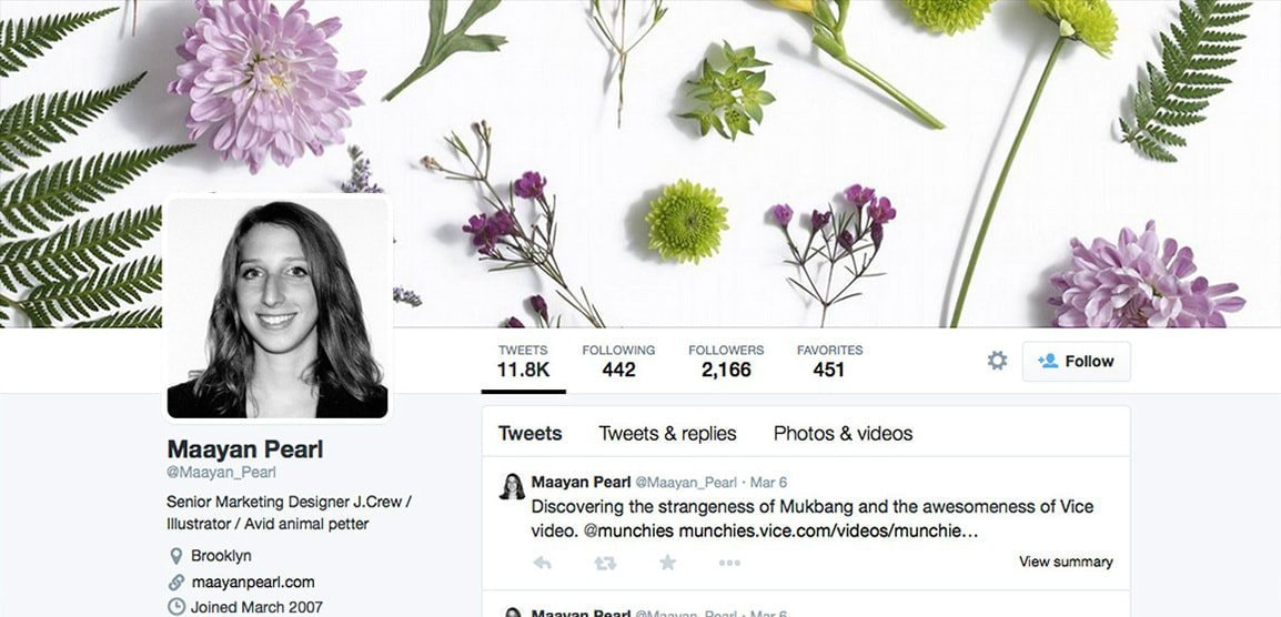 Beautiful Twitter banners