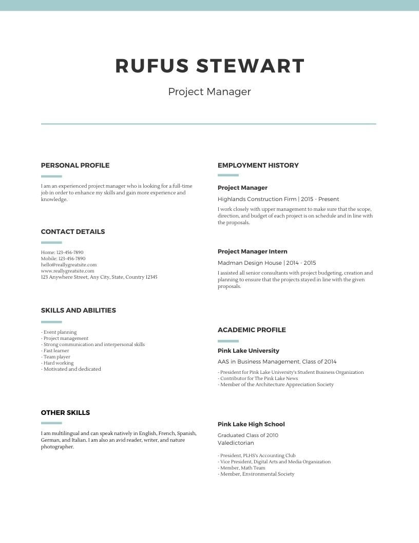 How to write a resume | Canva