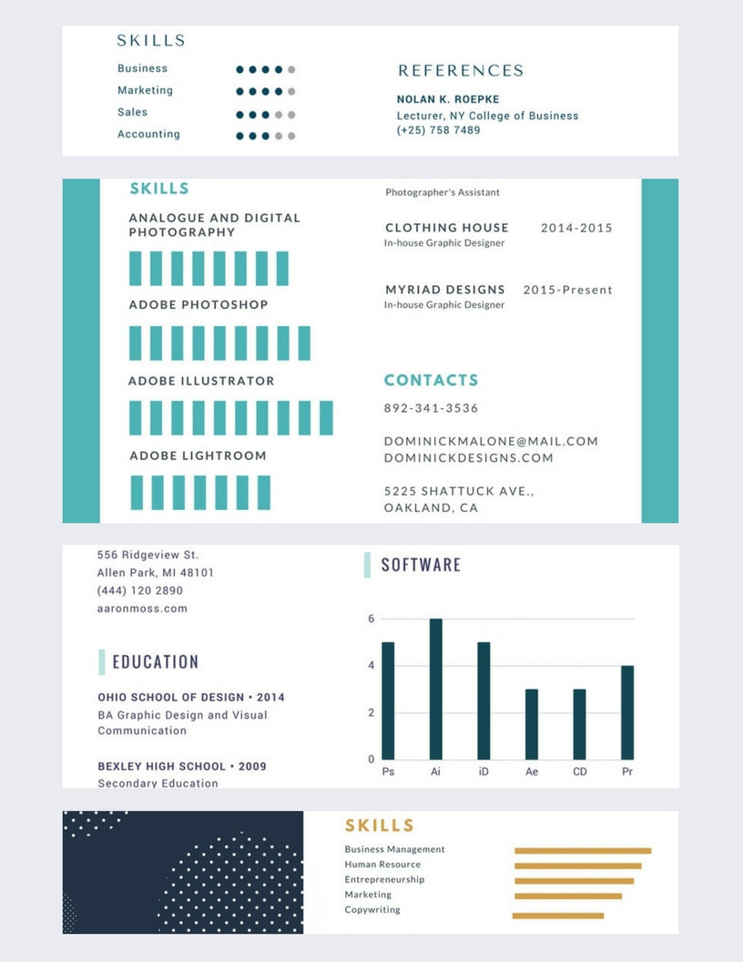 CV Design & Graphique : 20 modèles tendance à découvrir ! | Canva