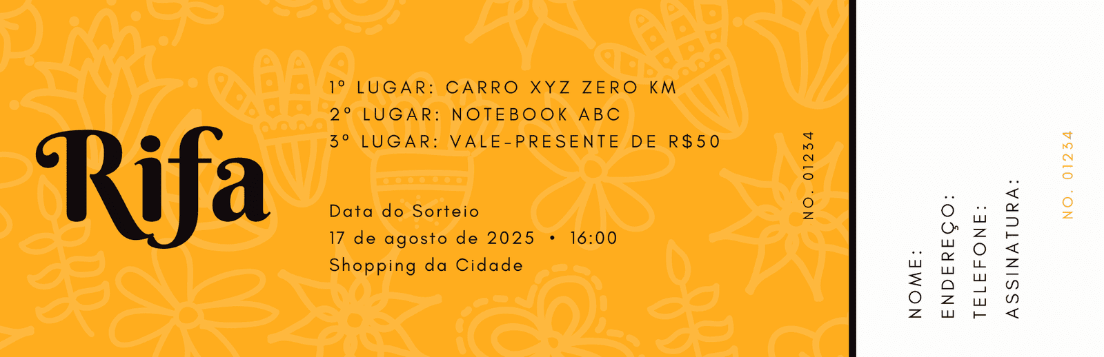 Modelo de Rifa - Sorteio, Esquemas Economia - abc.or.tz