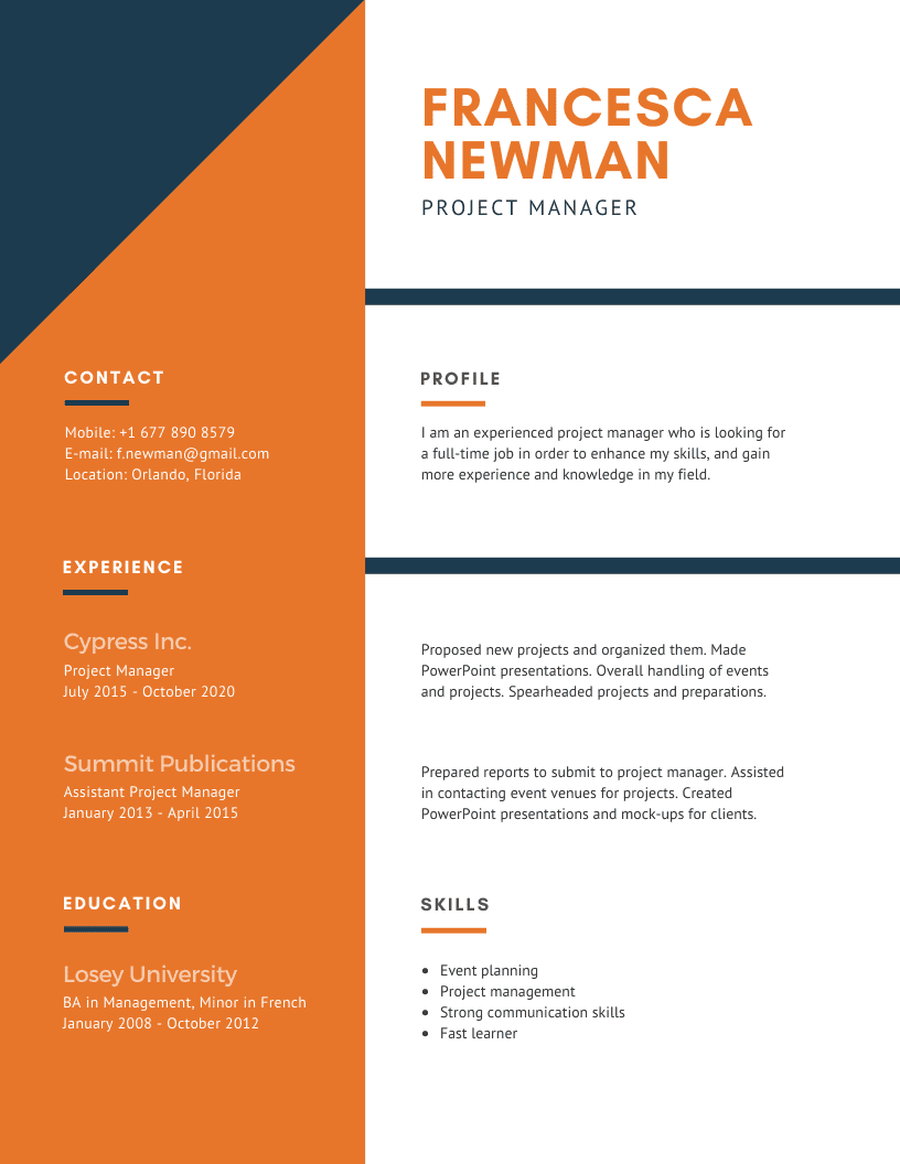 Format resume terbaik untuk dicoba di 2020 | Canva