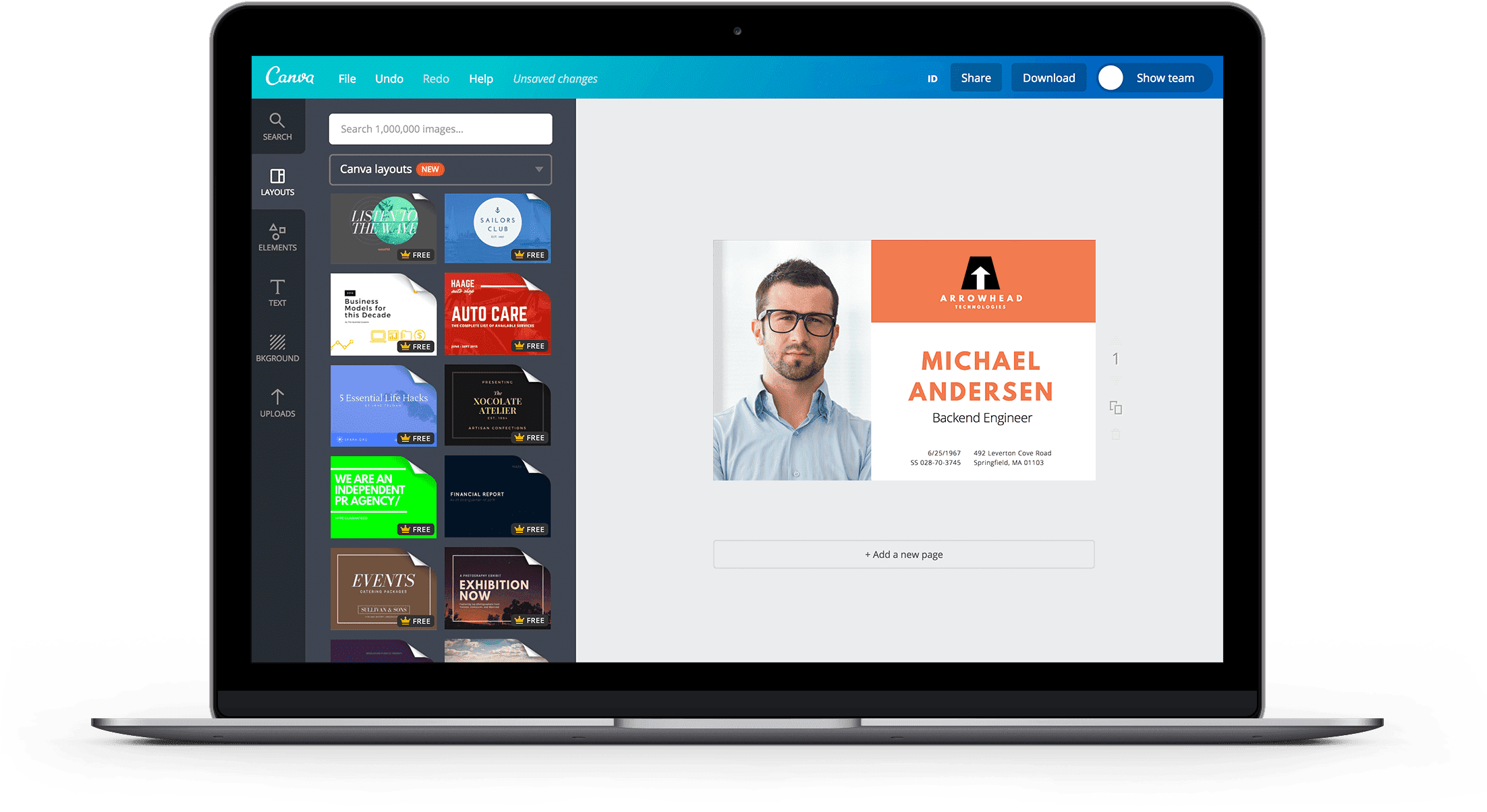 Skapa snygga id-kort enkelt online | Canva
