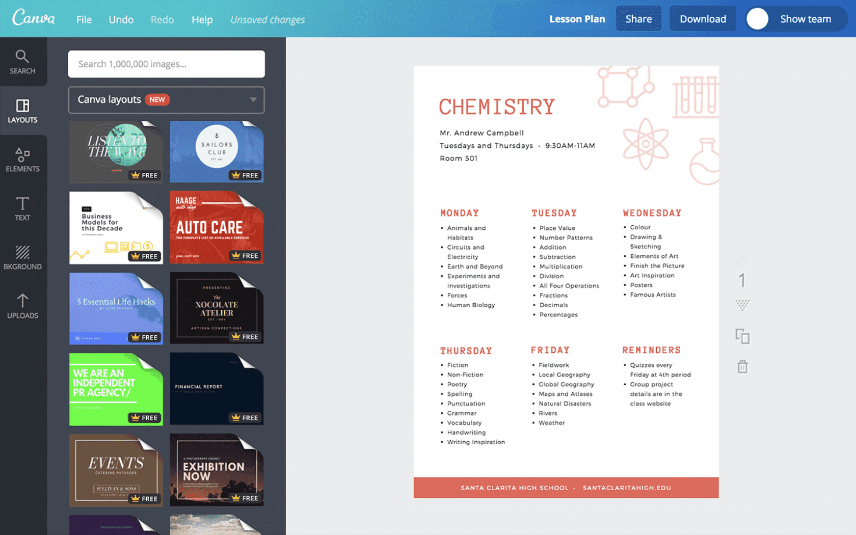 Créez des plans de cours facilement - facile & gratuit | Canva