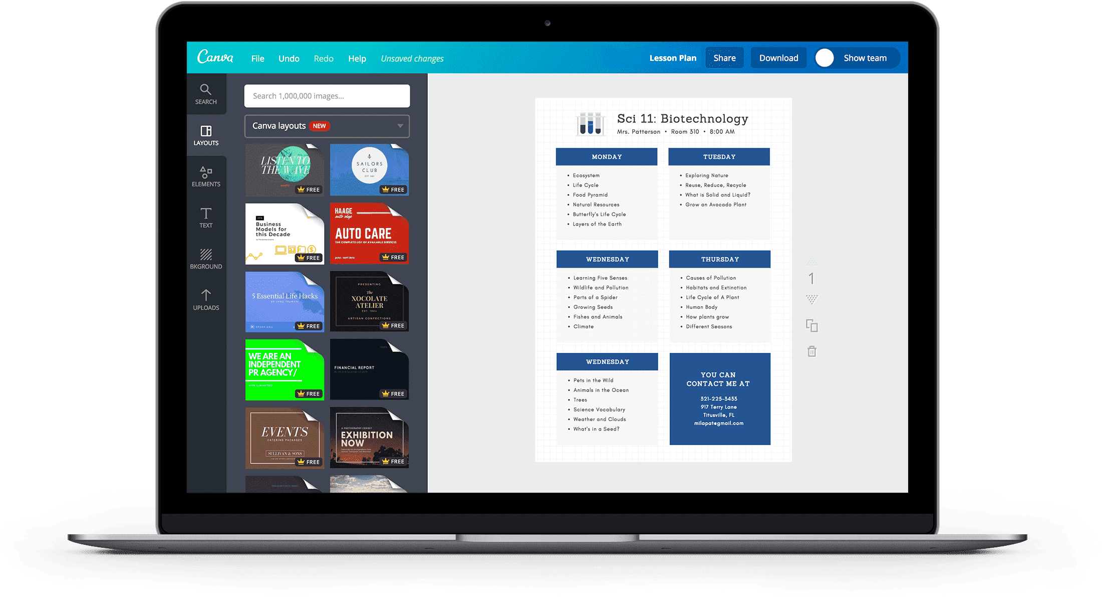 Free Online Science Lesson Plan Maker Canva free-online-science-lesson-plan-maker-canva