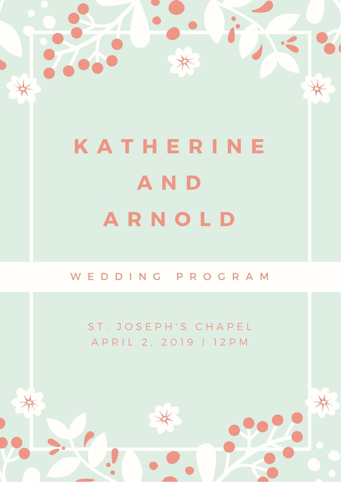 Free Online Wedding Program Maker: Design a Custom Wedding Program - Canva