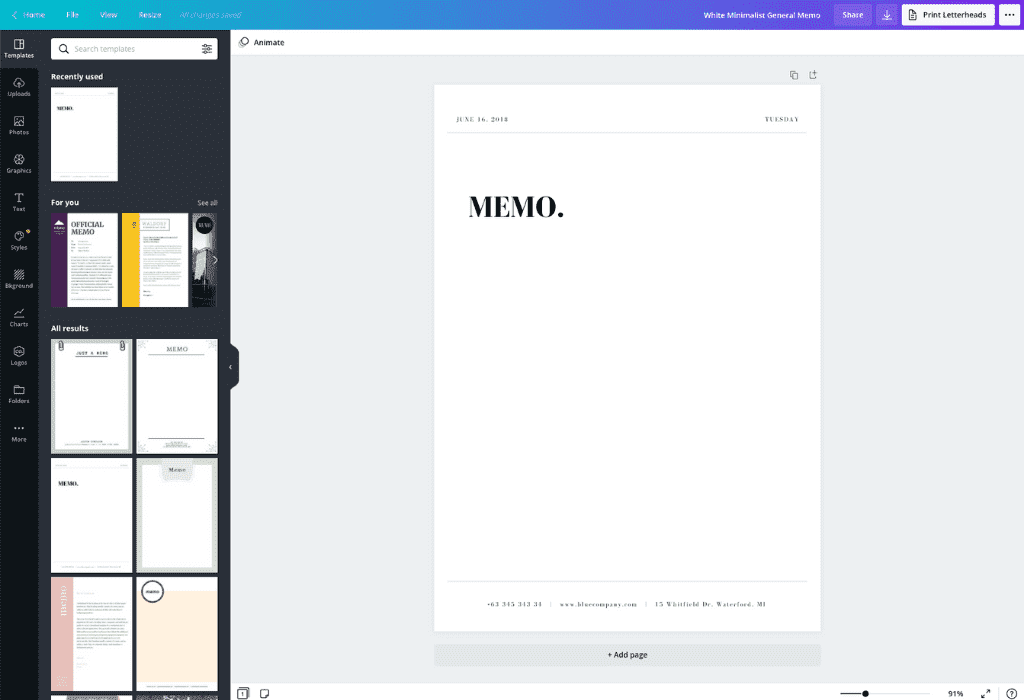Free Online Memo Maker: Design a Custom Memo - Canva