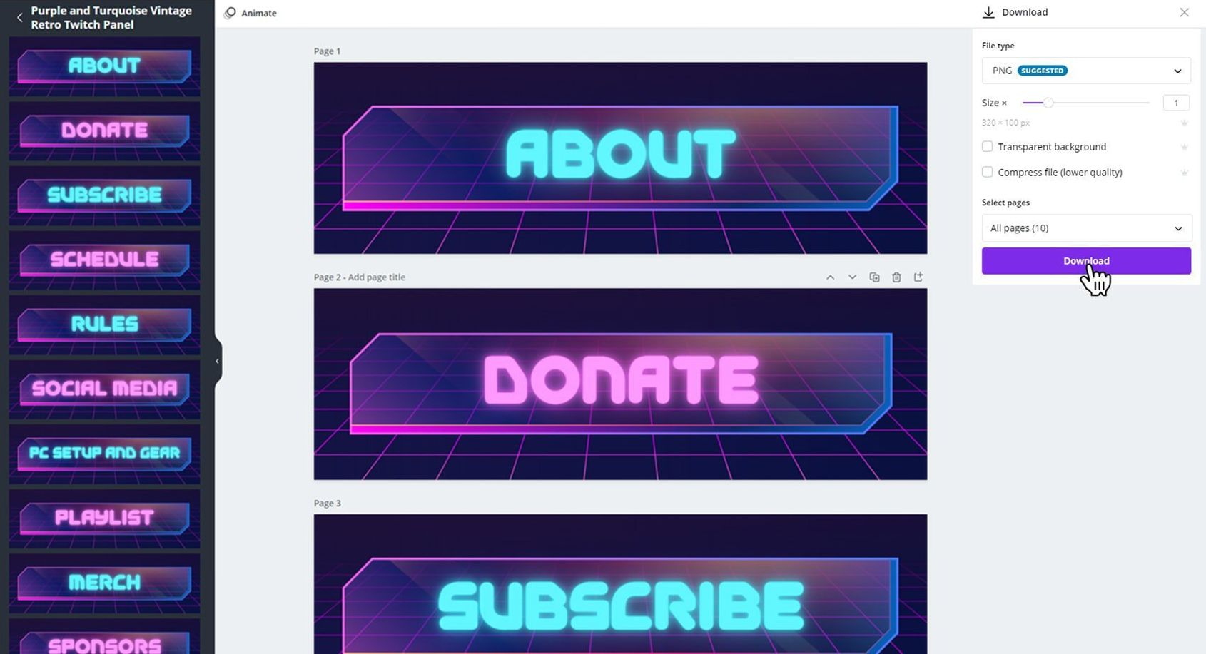 Animated Twitch Overlays Vseralong