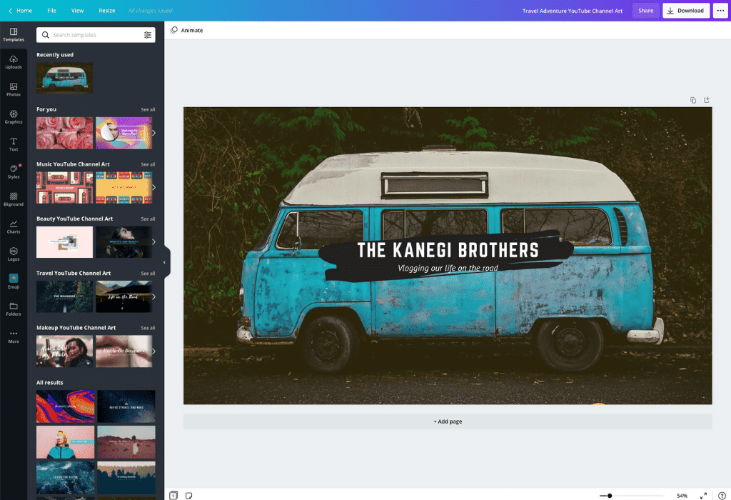 Crear banners para YouTube gratis | Canva