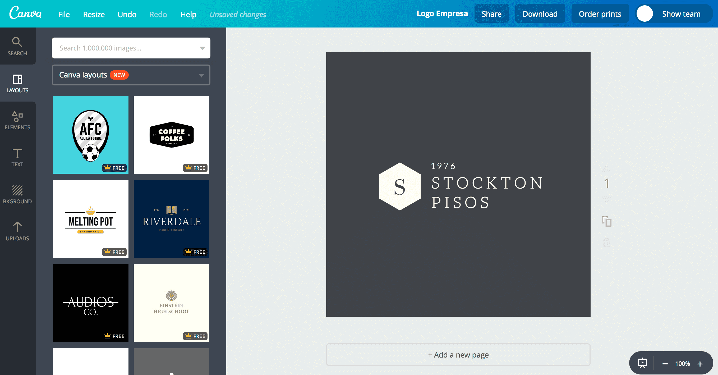 Crie o logo de sua empresa online - Canva