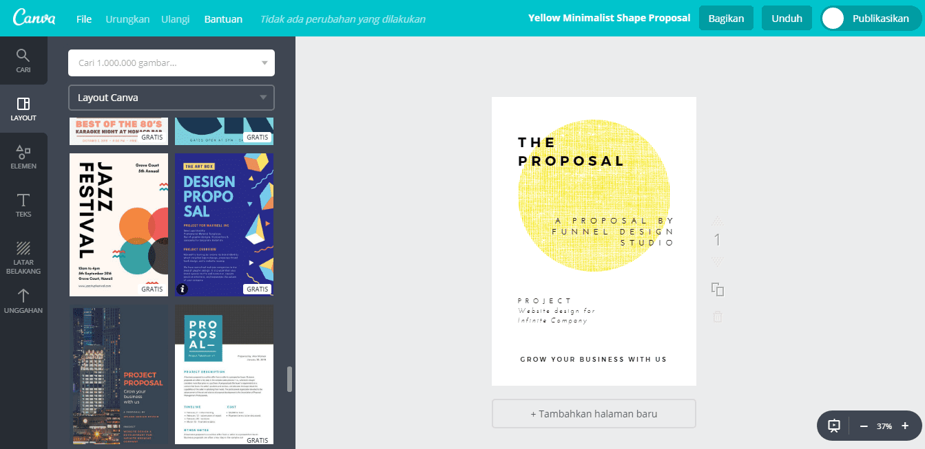 Membuat Desain Proposal Keuangan Profesional - Canva