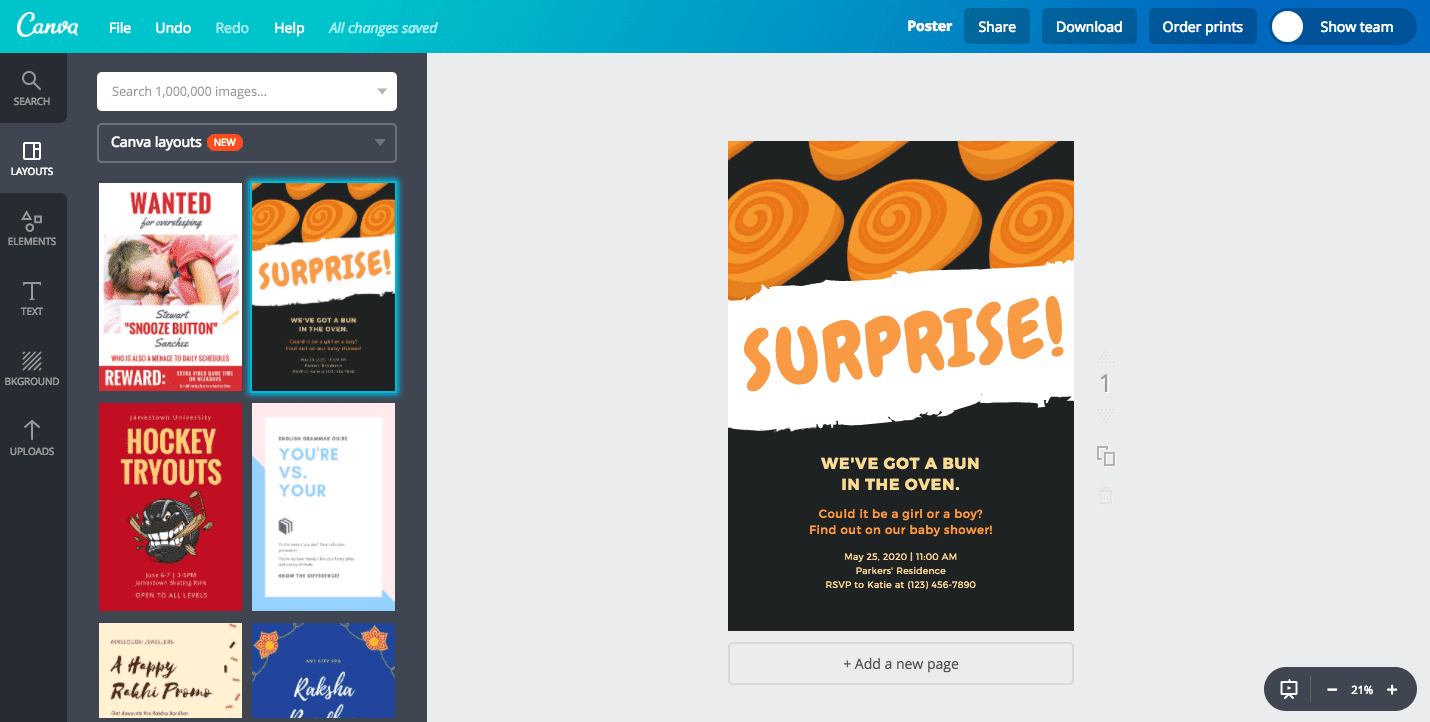 Membuat Poster Lucu yang Menghibur, Gratis - Canva