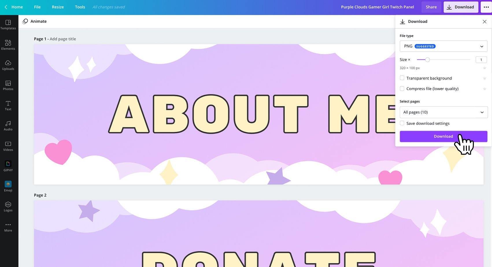 Crie Painéis para Twitch Online Gratuitamente | Canva